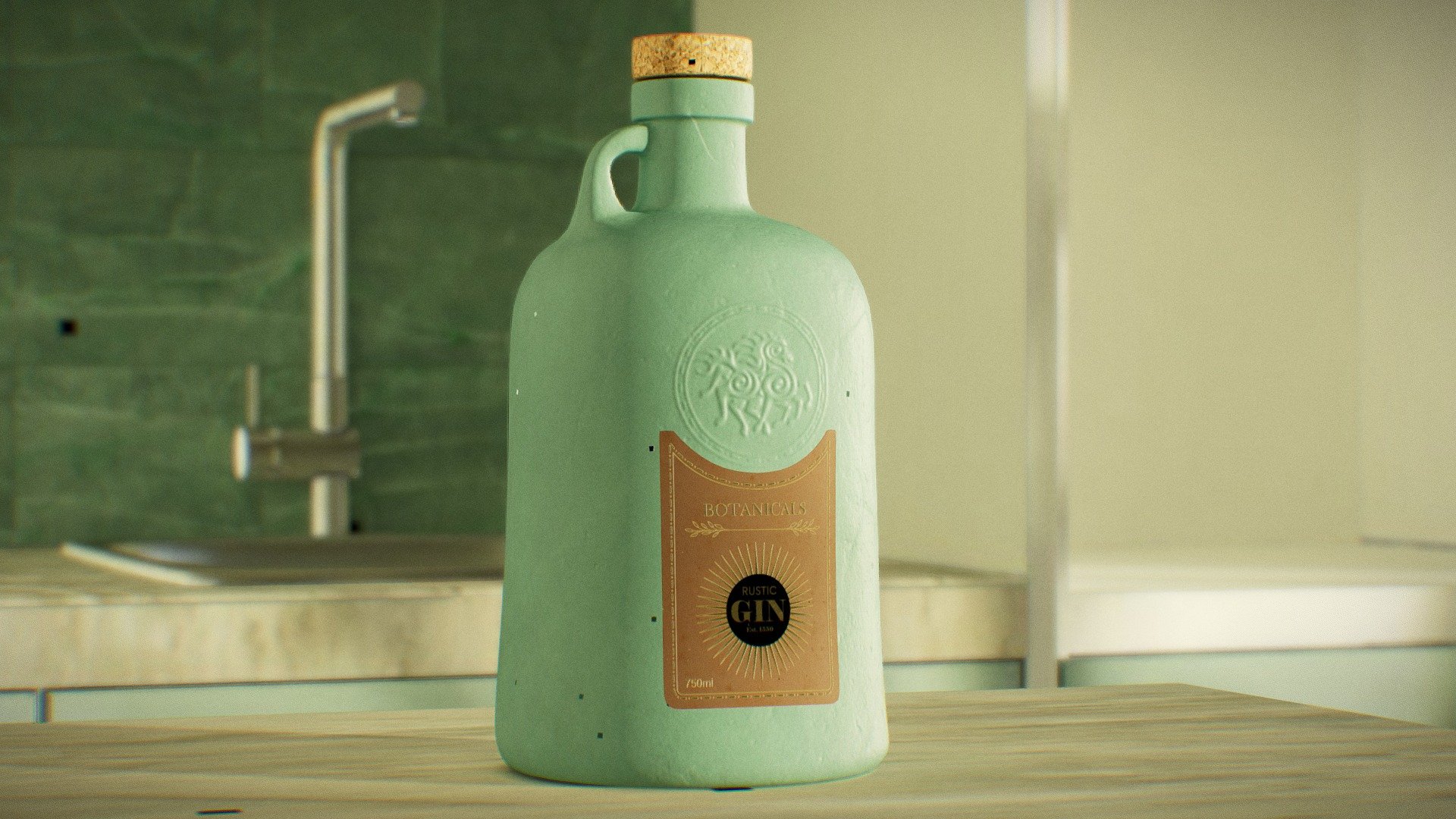 Rustic Gin Concept interactive scene - 3D model by Quentin Nell ...