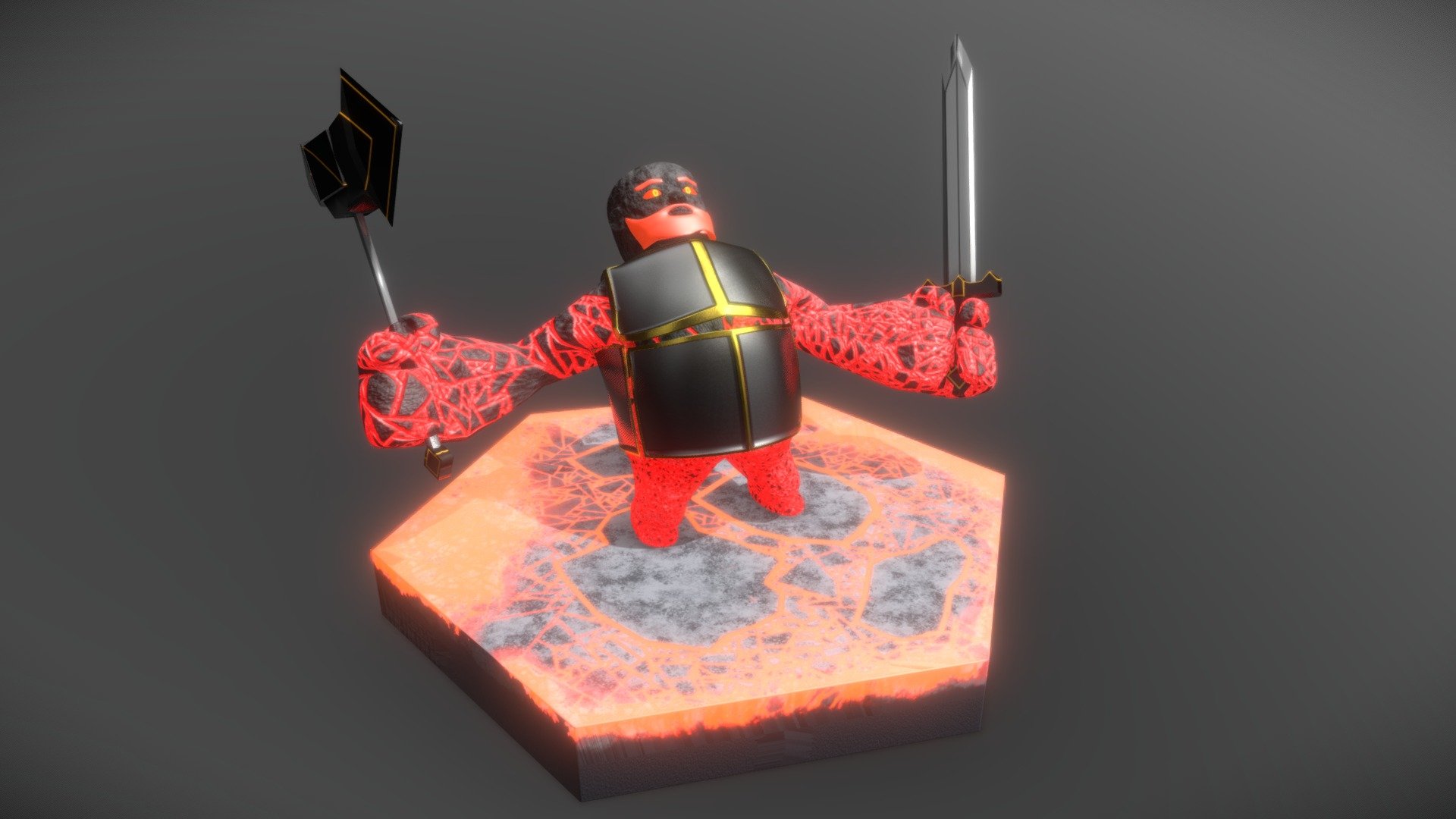 Lava Dwarf - College Project - 3D model by KrisTMontague [ed7e7a2 ...