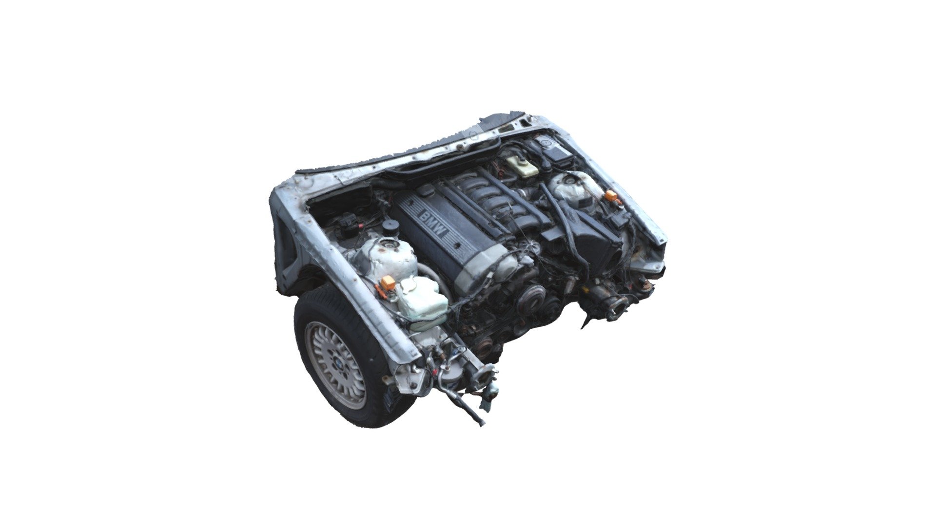 1994 BMW 325i (E36) Engine Bay/Front End - Download Free 3D model by ...
