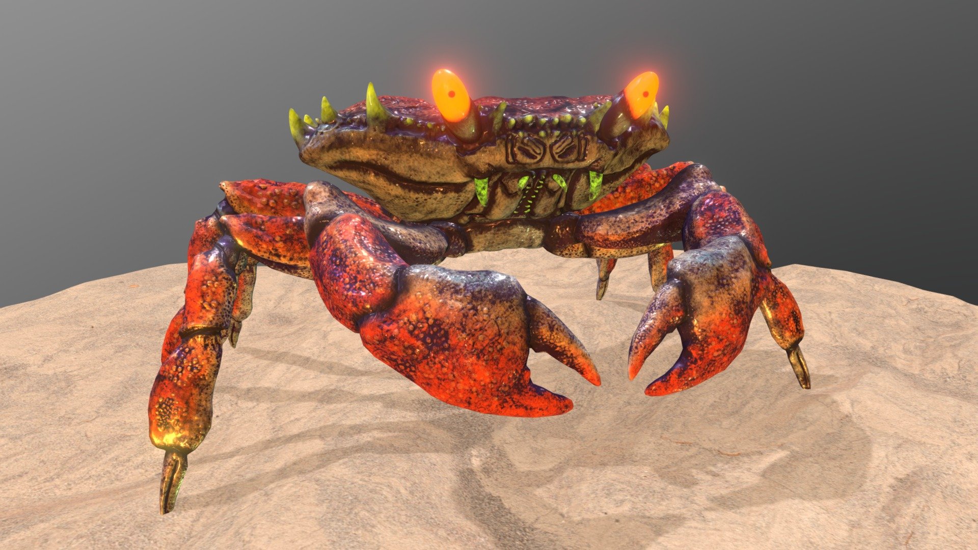 Monster Crab. - Download Free 3D model by Three Dee Sculptor ...