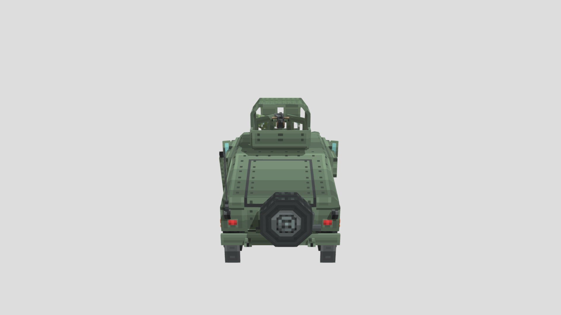 HMMWV 2 minecraft style - 3D model by Natara [ed86a3e] - Sketchfab