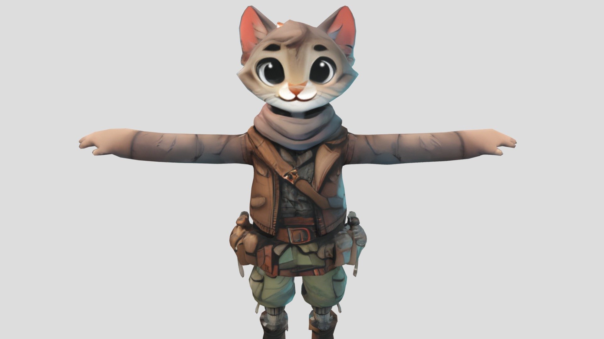 Tiberius Whiskers The Cat Lowpoly 3D Model - 3D model by laylabent588 ...