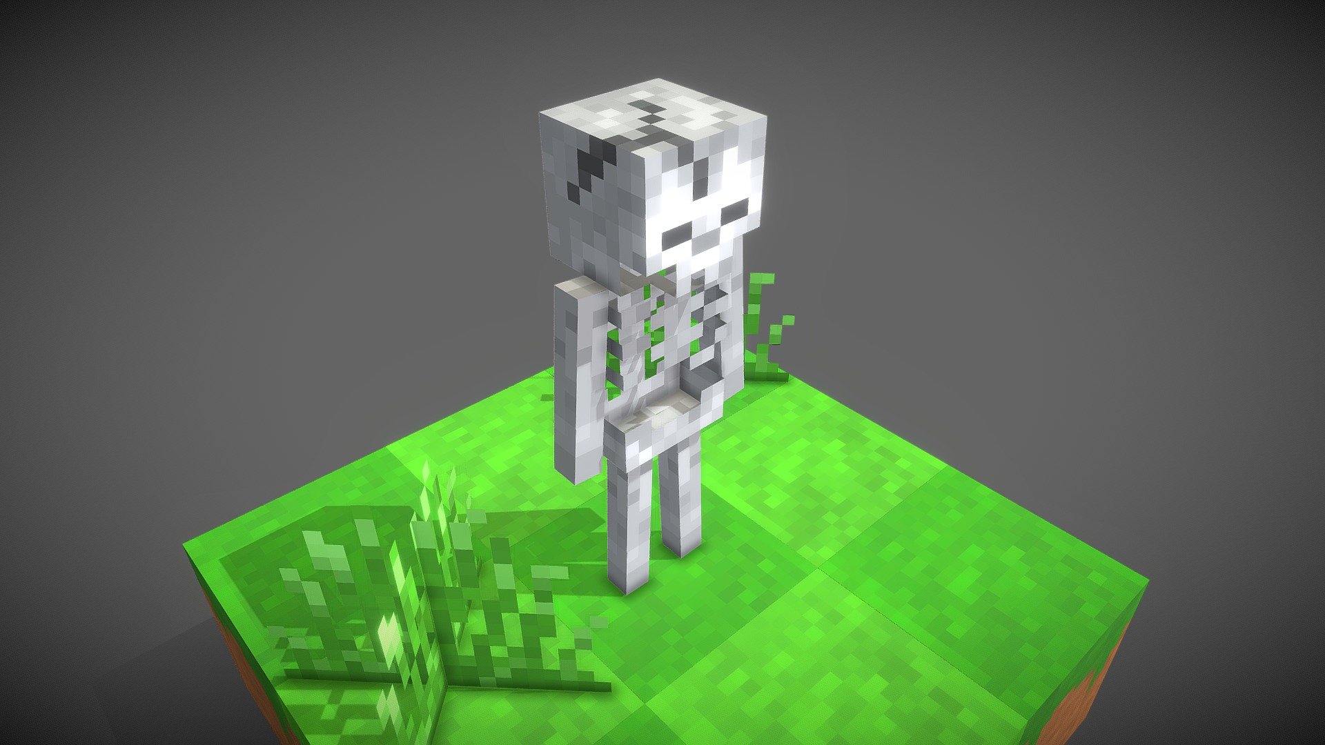 Skeleton - Minecraft voxel style - 3D model by Rovani [ed8ab60] - Sketchfab