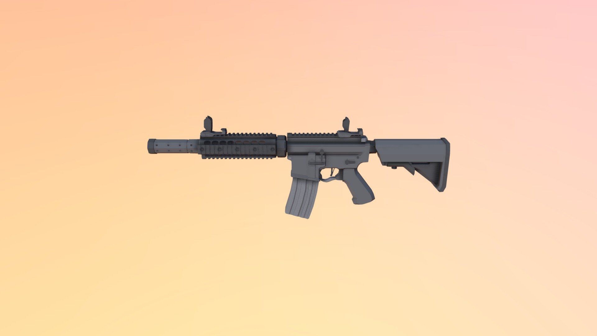 Project - M4 Silenced - 3D model by Mathiassteam [ed91ca5] - Sketchfab