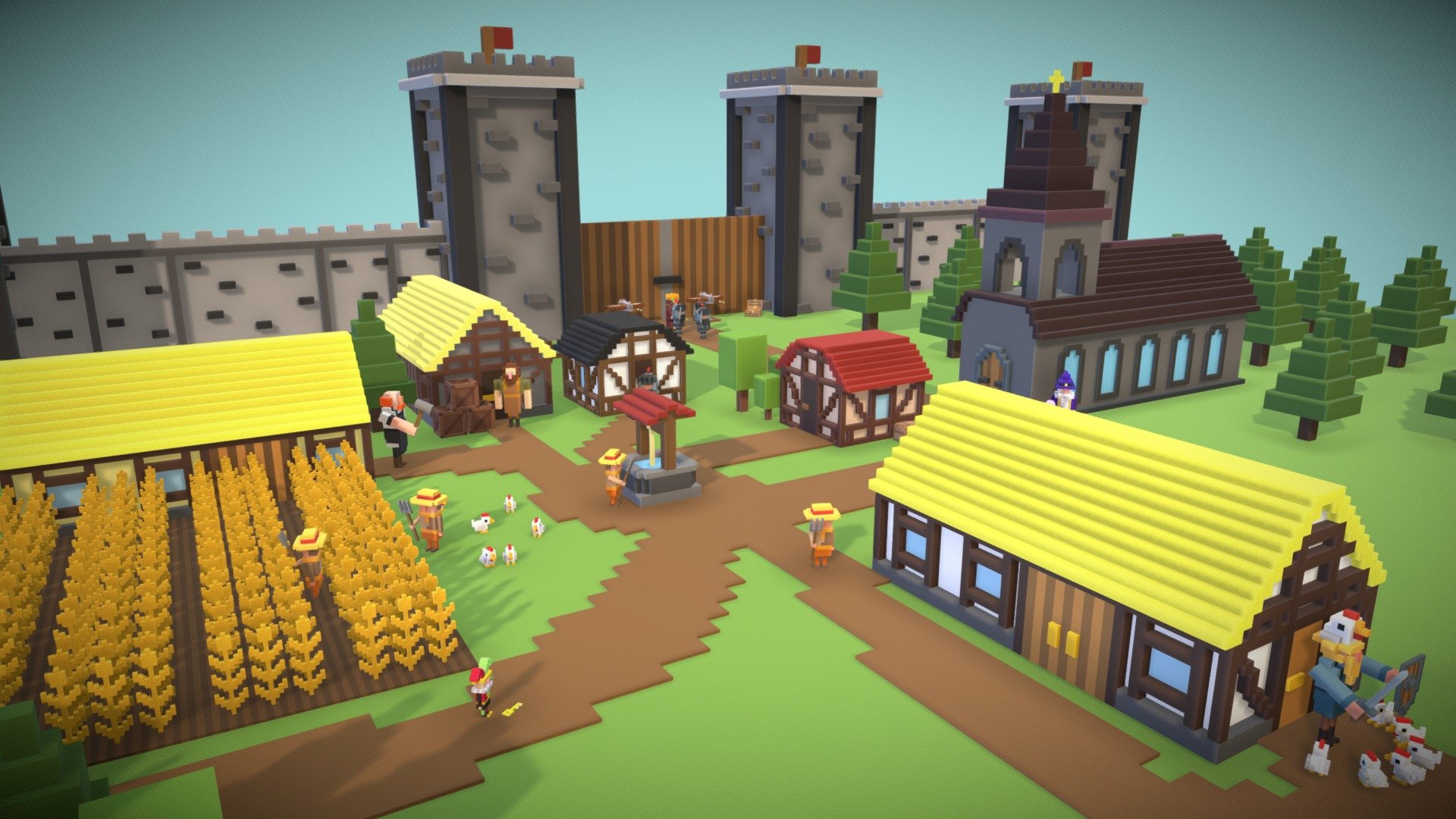 Medieval Voxel Assets - 3D model by MoJo_GameDesign (@Joppe_monnens ...