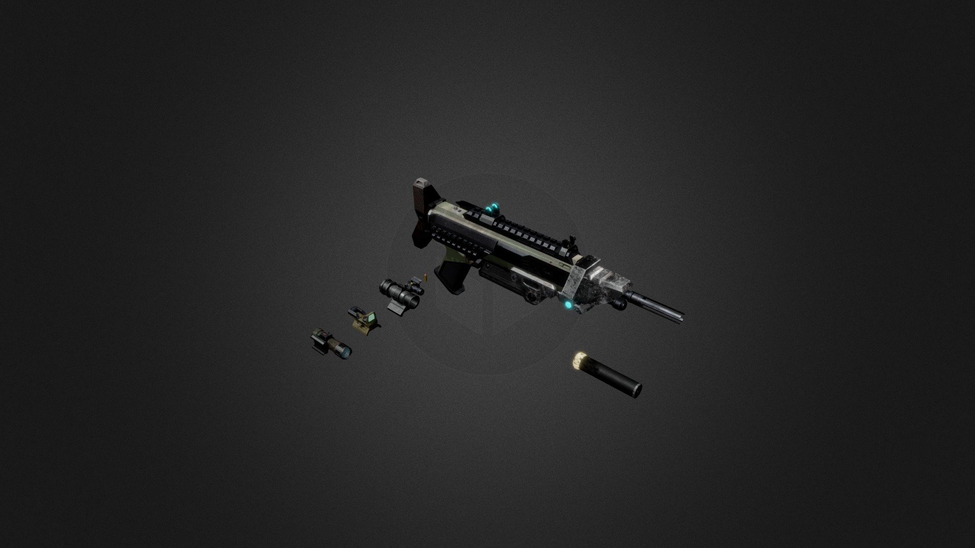SMG Y-41 "Hog" - 3D model by olly-horde [ed9ada4] - Sketchfab