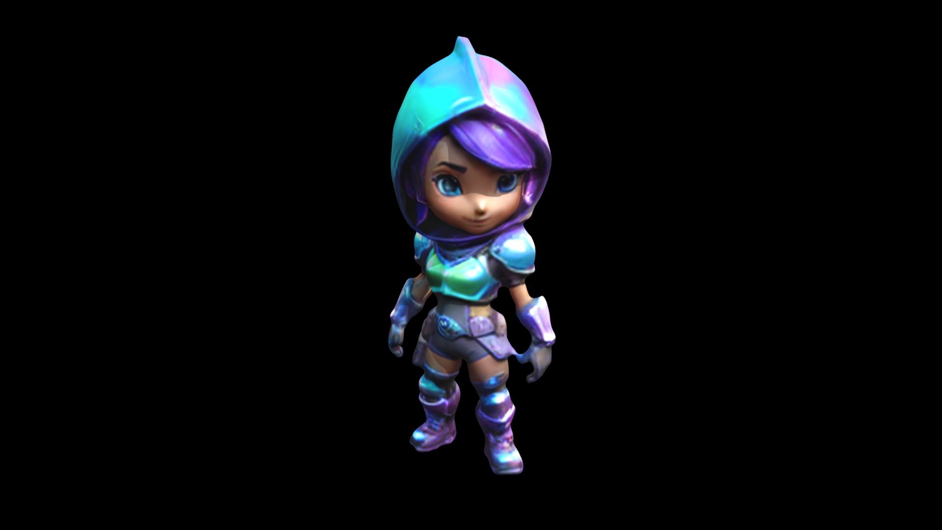 "Colorful Ranger A Charming Female Superhero in - Download Free 3D ...