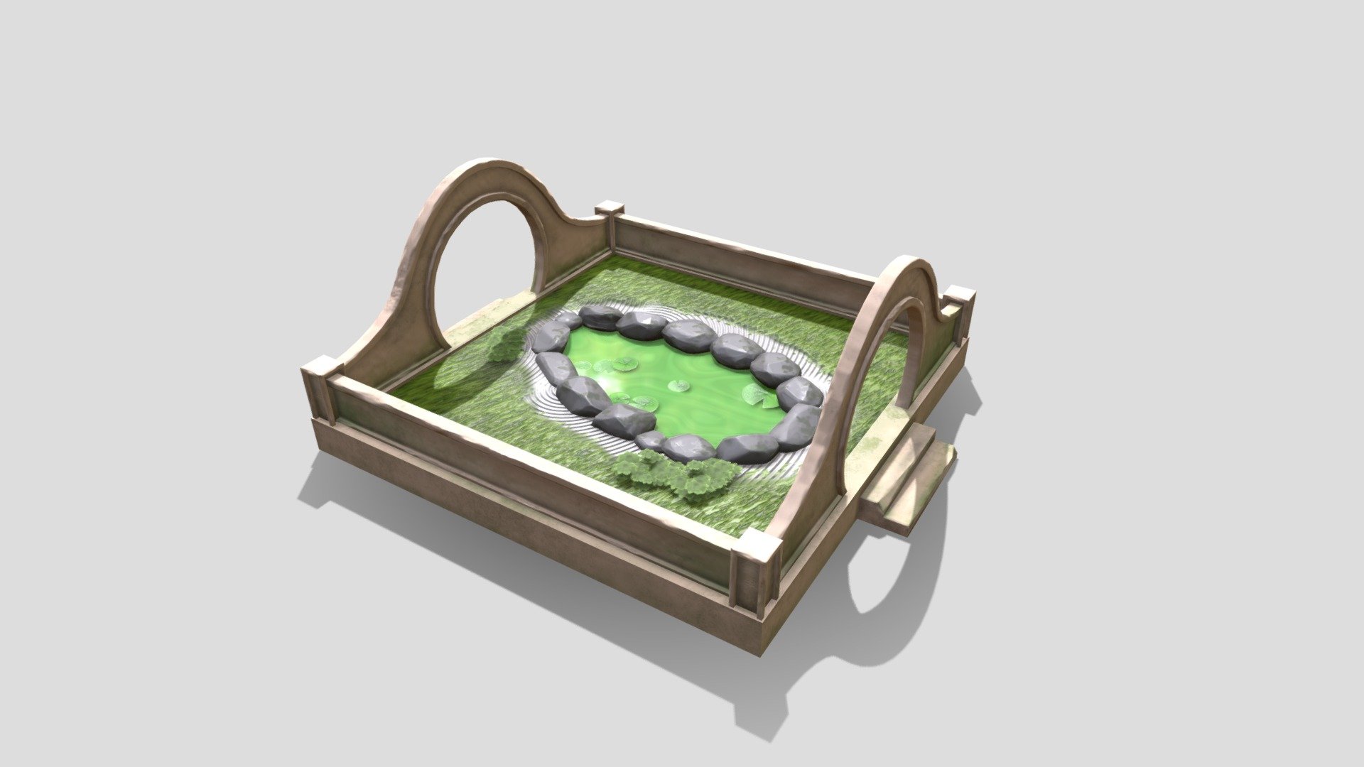 stylized pond - 3D model by cingbhilling (@deboet86) [eda588b] - Sketchfab