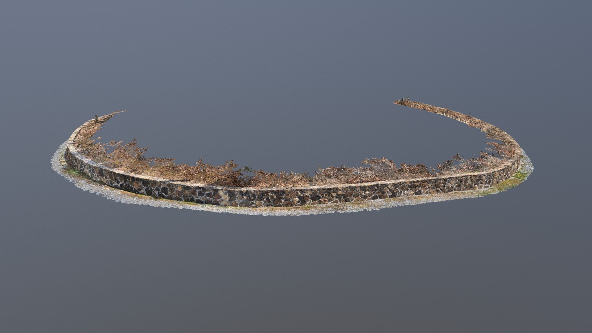 Curved Stone Wall - 3D model by EveryPoint [eda94ed] - Sketchfab