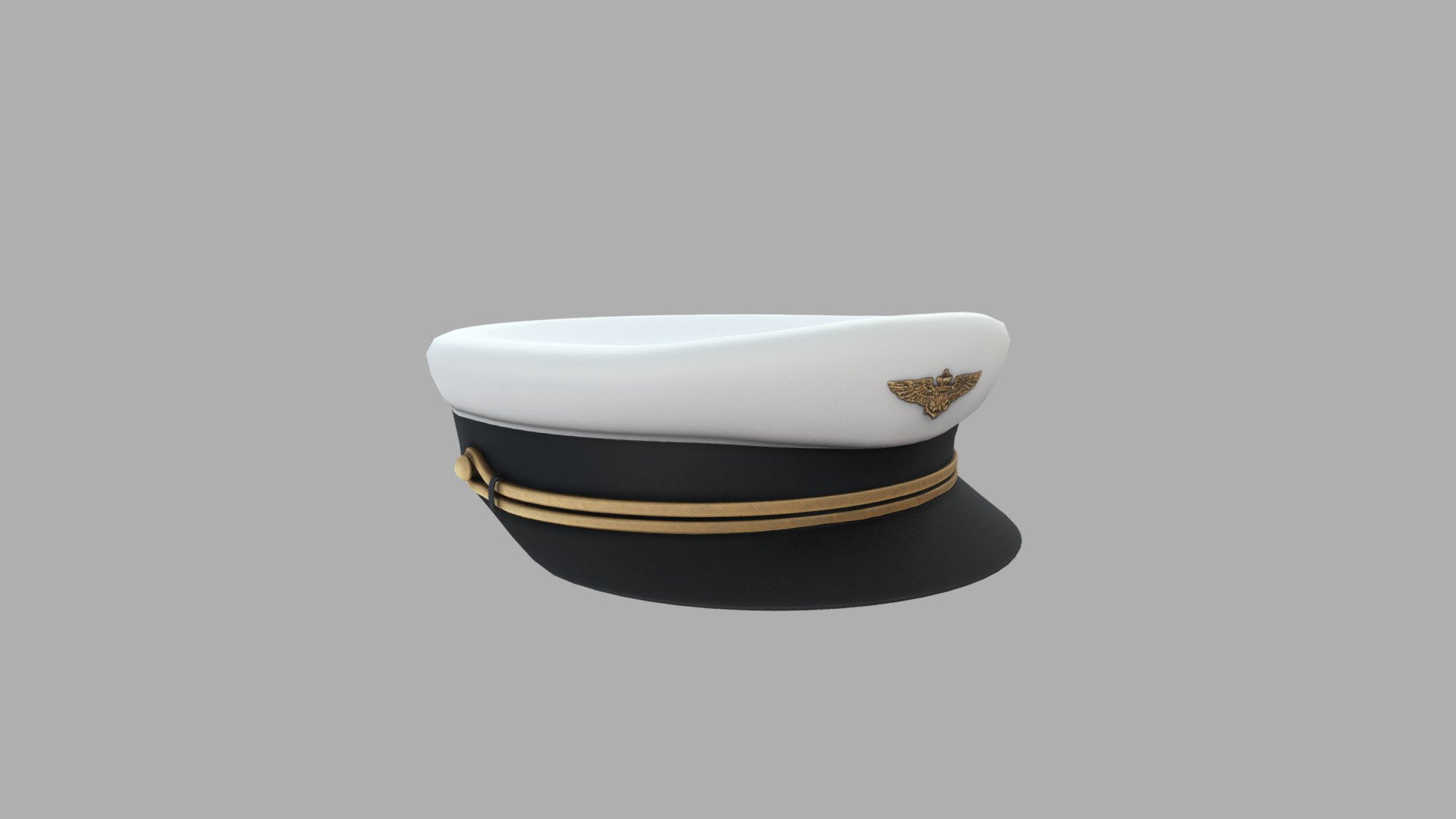 Marine Sea Air Captain Pilot Hat Cap - Buy Royalty Free 3D model by ...