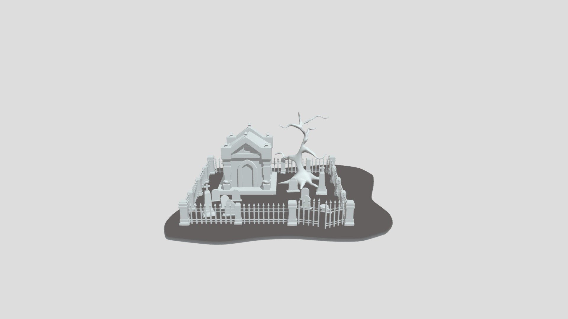 Graveyard Scene_ Base Low Poly - 3D model by HannaTibanear [edb3f0e ...
