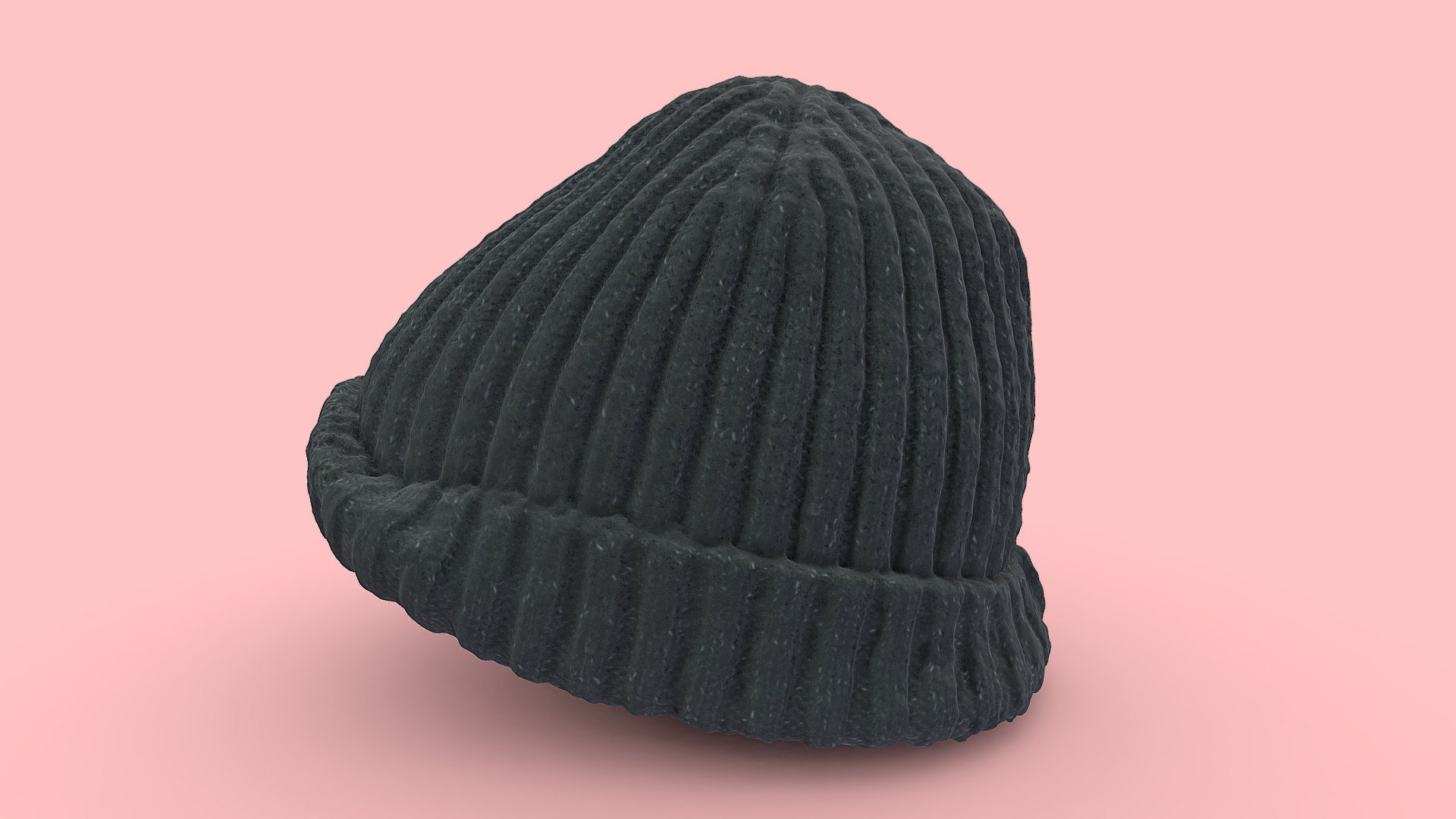 Black Knit Beanie - Download Free 3D model by Arkify 3D (@arkify ...