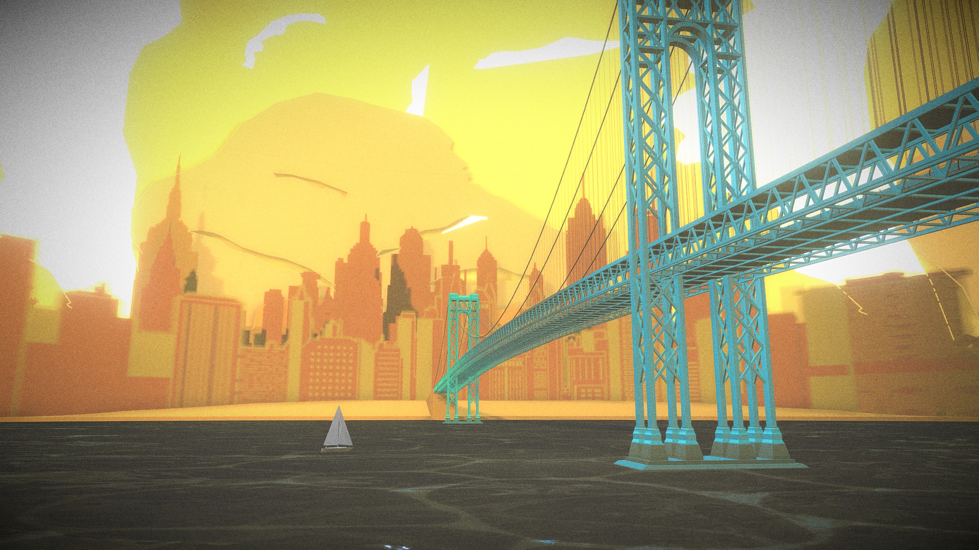 Manhattan Bridge Illustration - 3D model by Rodolfo Siccardi (@rudy94 ...