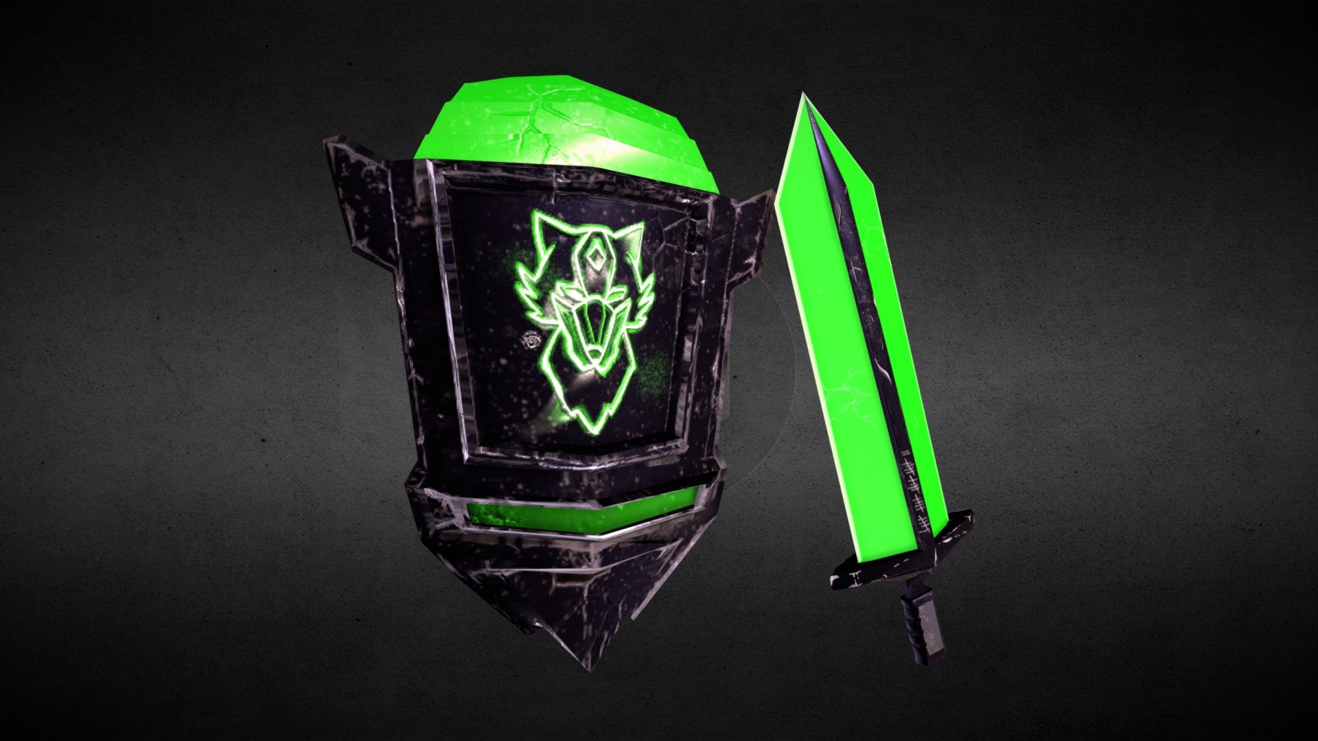 Mecha Sword and Shield - 3D model by kayla.jade [edbbd86] - Sketchfab