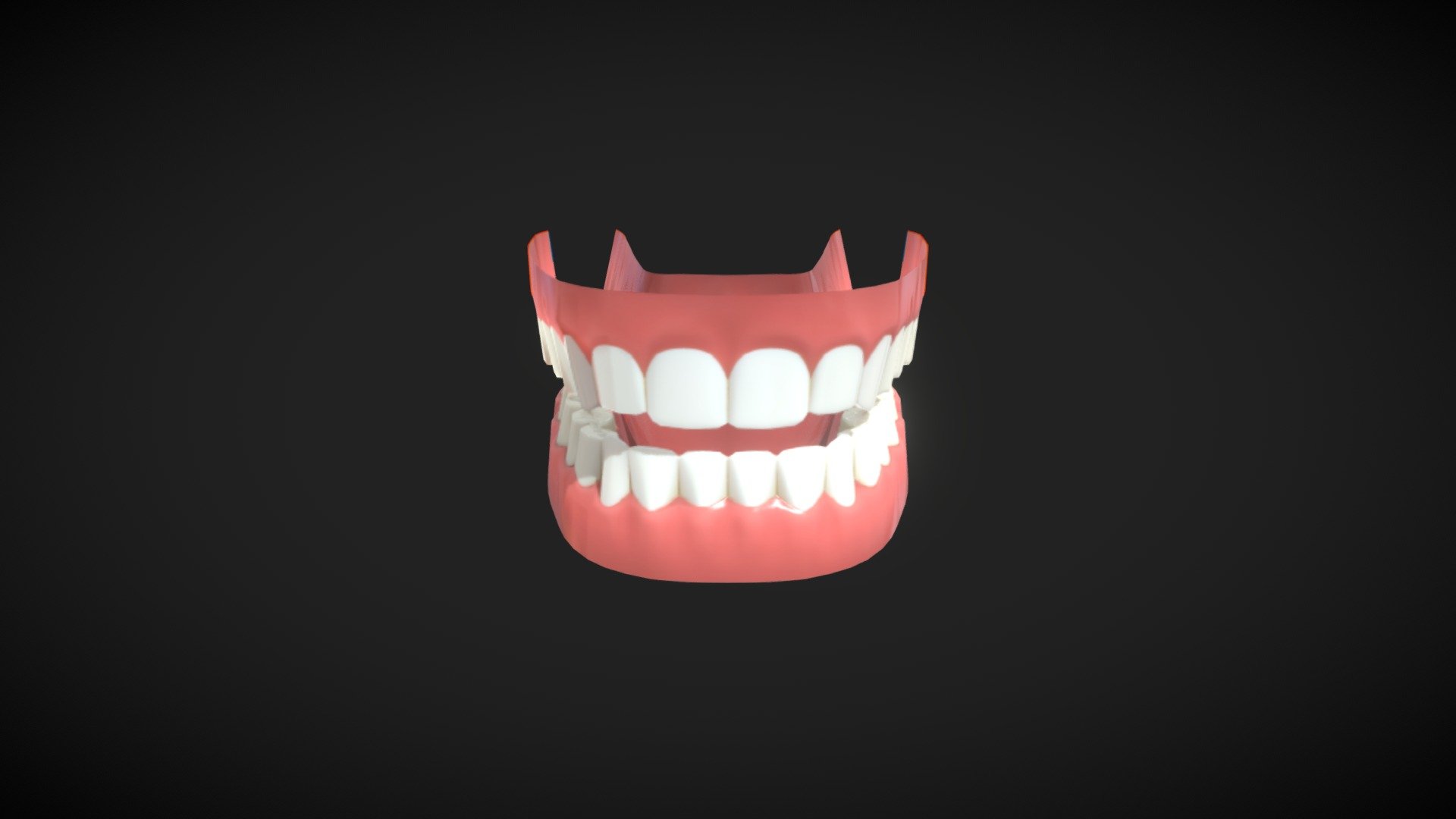 Semi-realistic stylized teeth (Game ready, PBR) - 3D model by Jiri ...