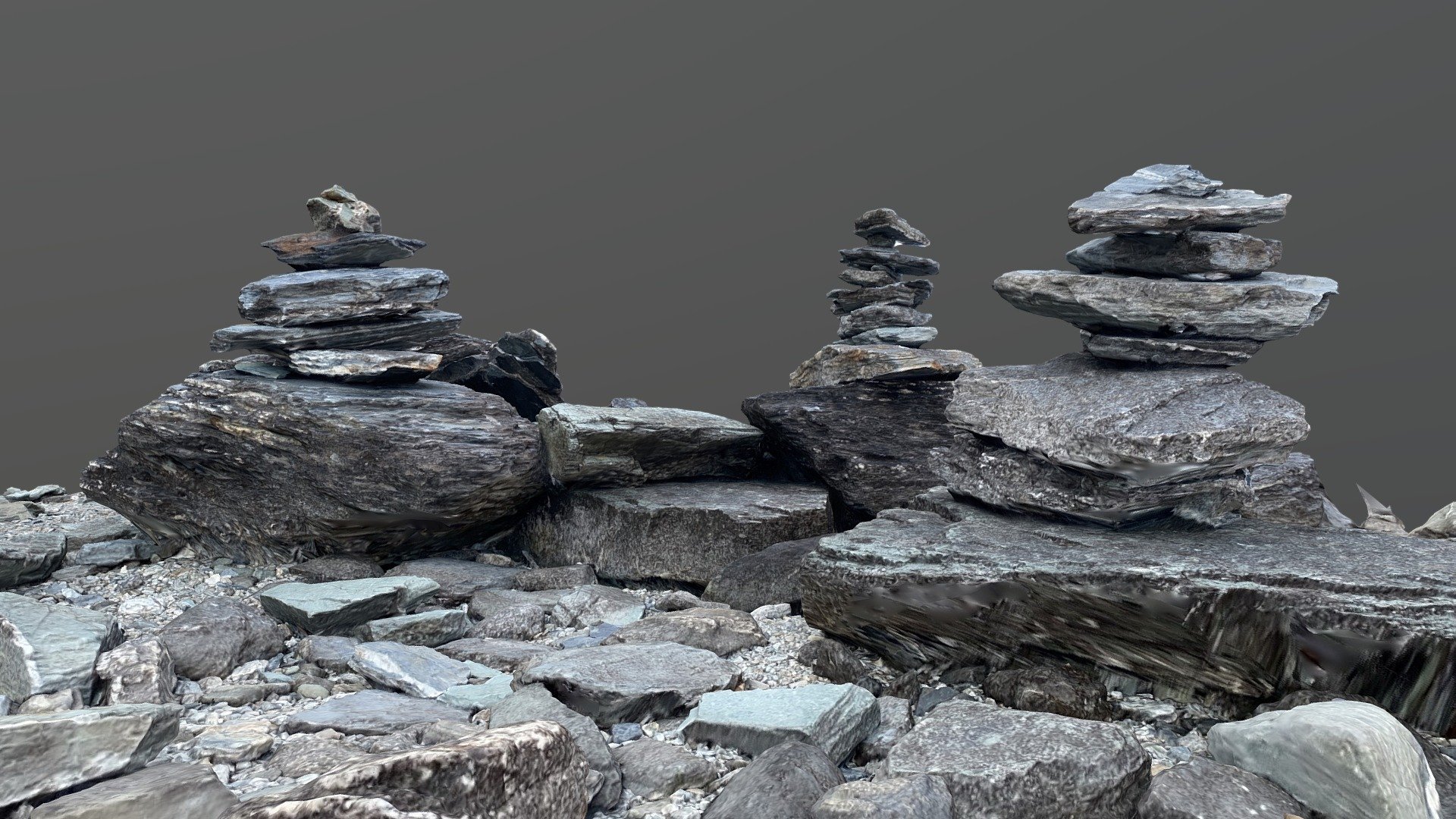 Standing Stones made of Glacial Schist - Download Free 3D model by ...