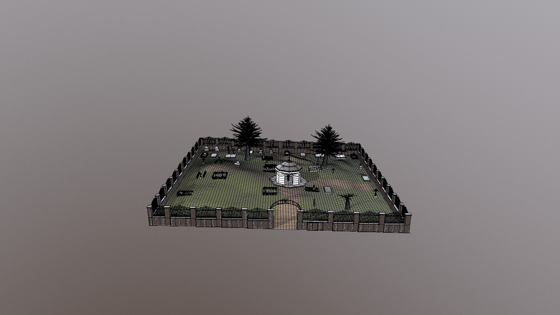 The Cemetery - 3D model by Iulian Fedot (@feduntu) [edc1e67] - Sketchfab