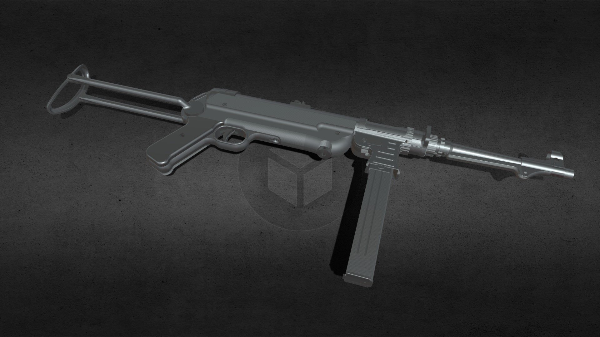 Maschinenpistole MP40 Schmeisser - Download Free 3D model by 3DDomino ...