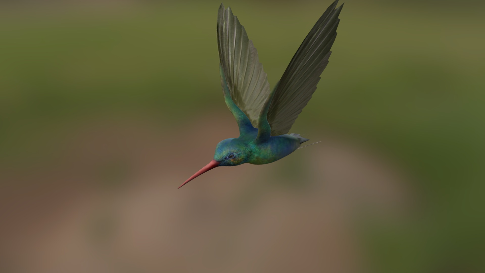 Hummingbird with animation - 3D model by llllline [edc42e4] - Sketchfab