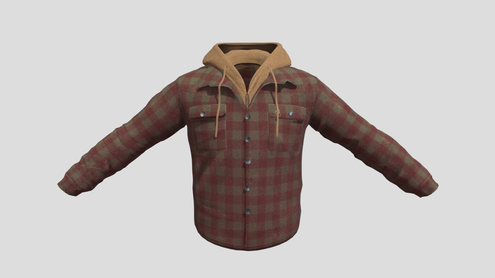 Flannel Jacket - 3D model by zackavila04 [edc46f0] - Sketchfab