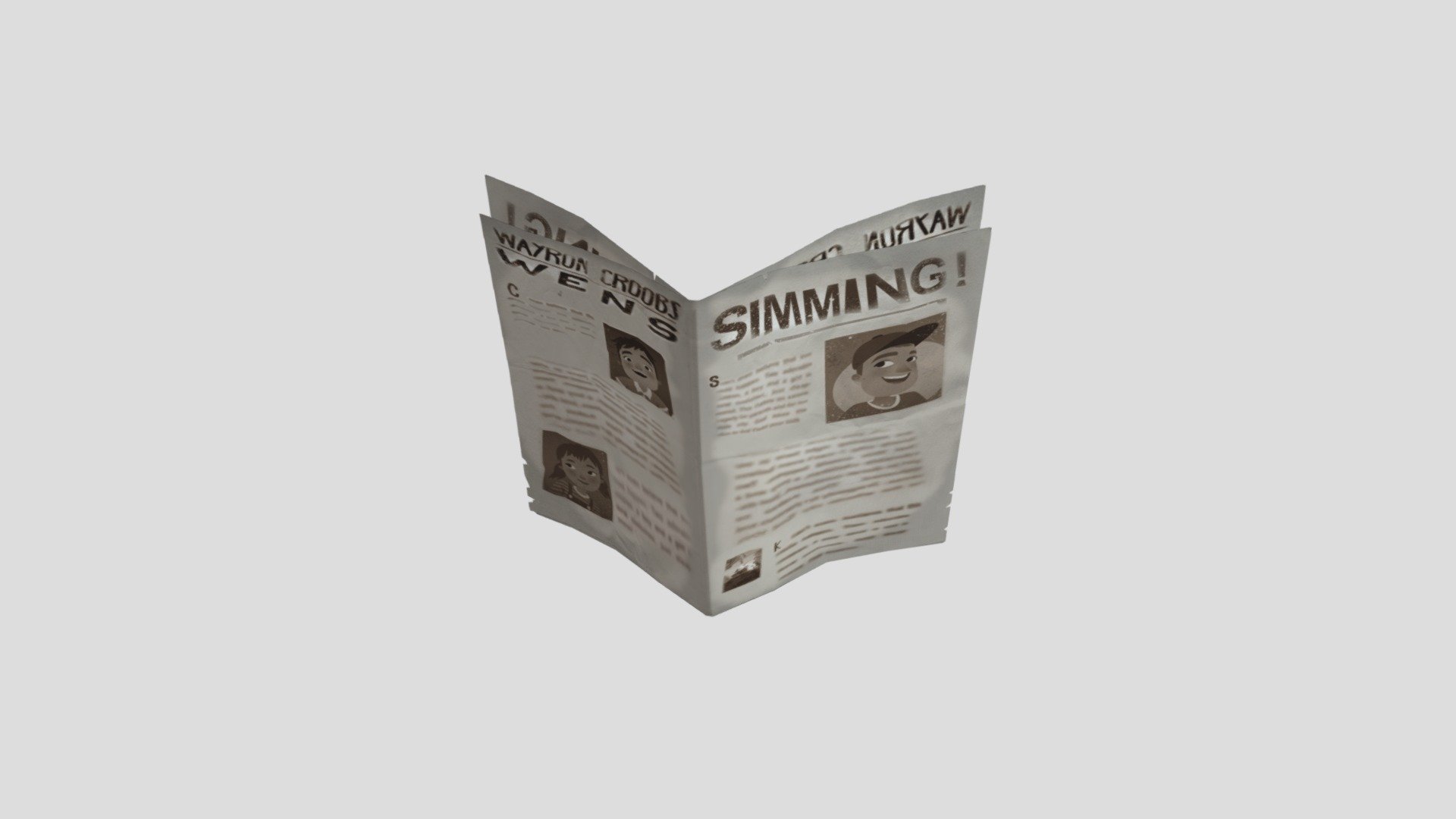 Newspaper - Download Free 3D model by OswaldFan001 (@Oswald001 ...