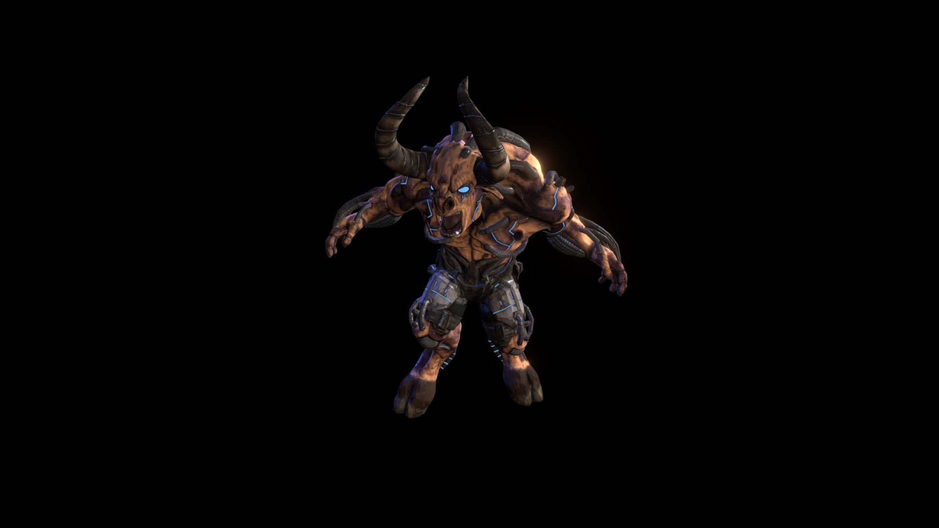 Biomechanic Minotaur - 3D model by rleonborras [edcb25a] - Sketchfab