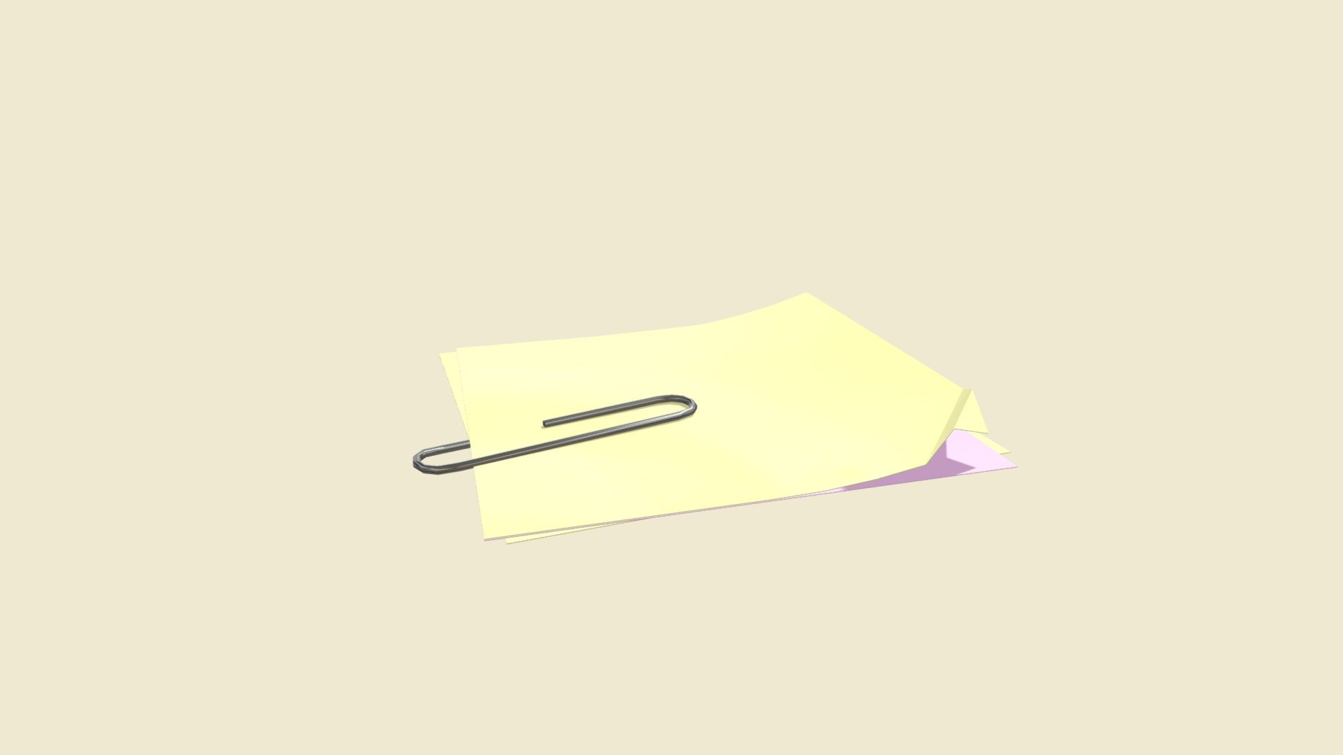 Paperclip on sticky notes - Download Free 3D model by SamIsTwisted ...