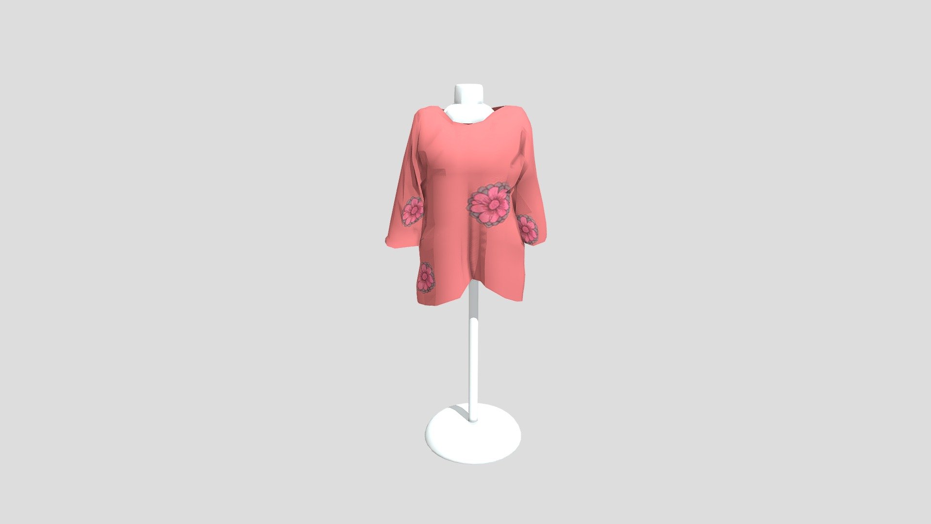 Blouse Kaftan Batik - Download Free 3D model by eeelabvisual [edcc4b6 ...