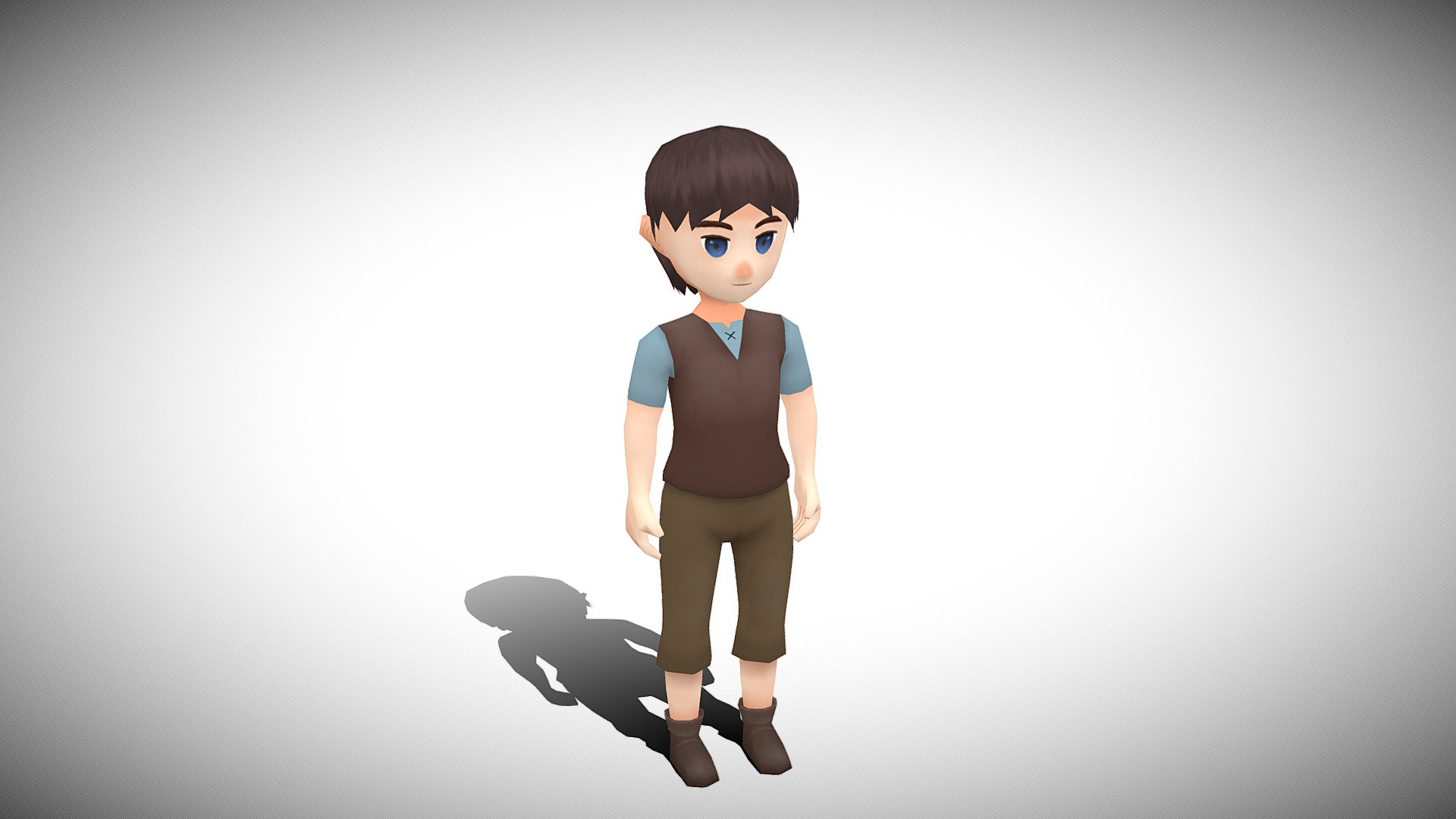Stylized NPC - Peasant Boy Tom - Buy Royalty Free 3D model by Winged ...