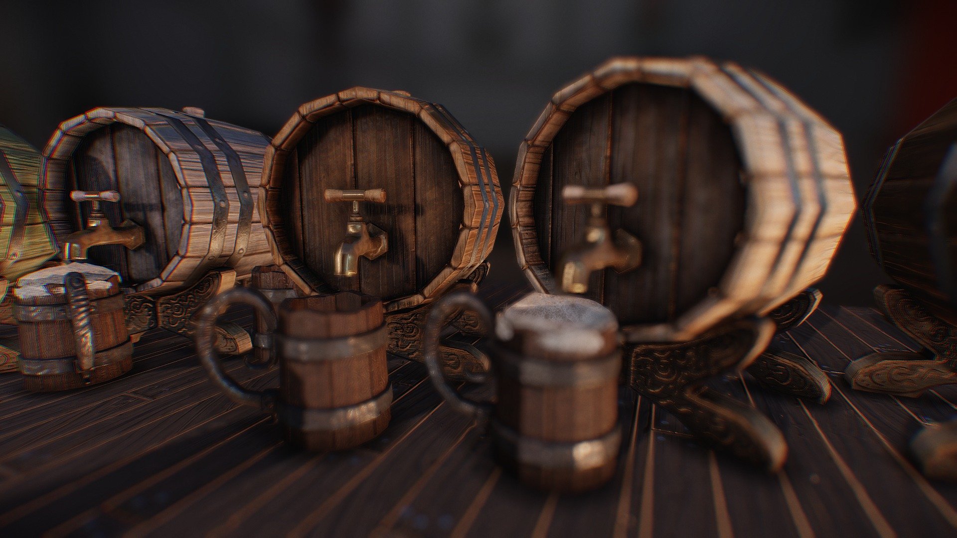 beer barrel_Pack - Download Free 3D model by Gnossiennes [edd39de ...