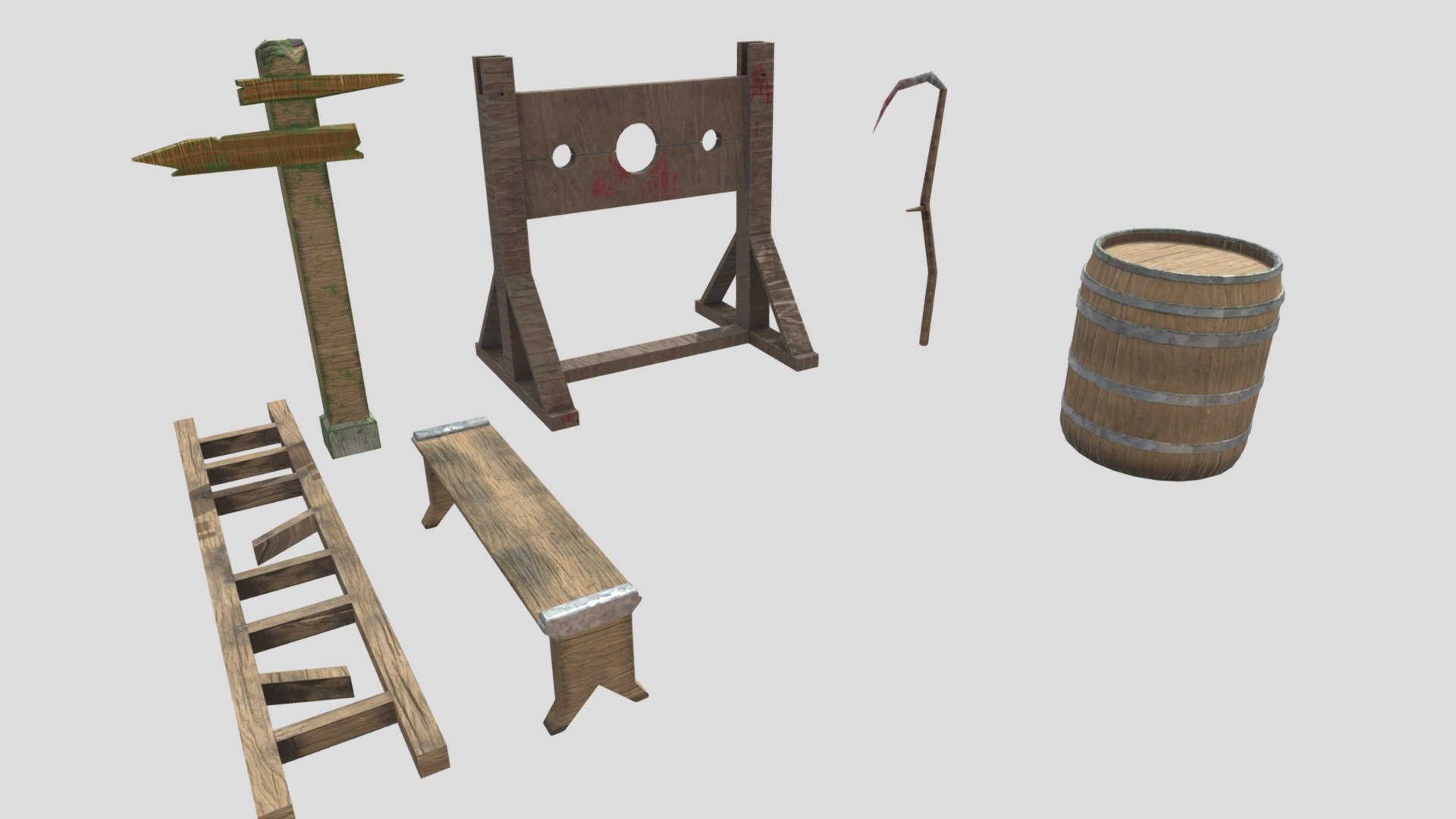 6 Medieval Props - 3D model by navebackwards [edd735f] - Sketchfab