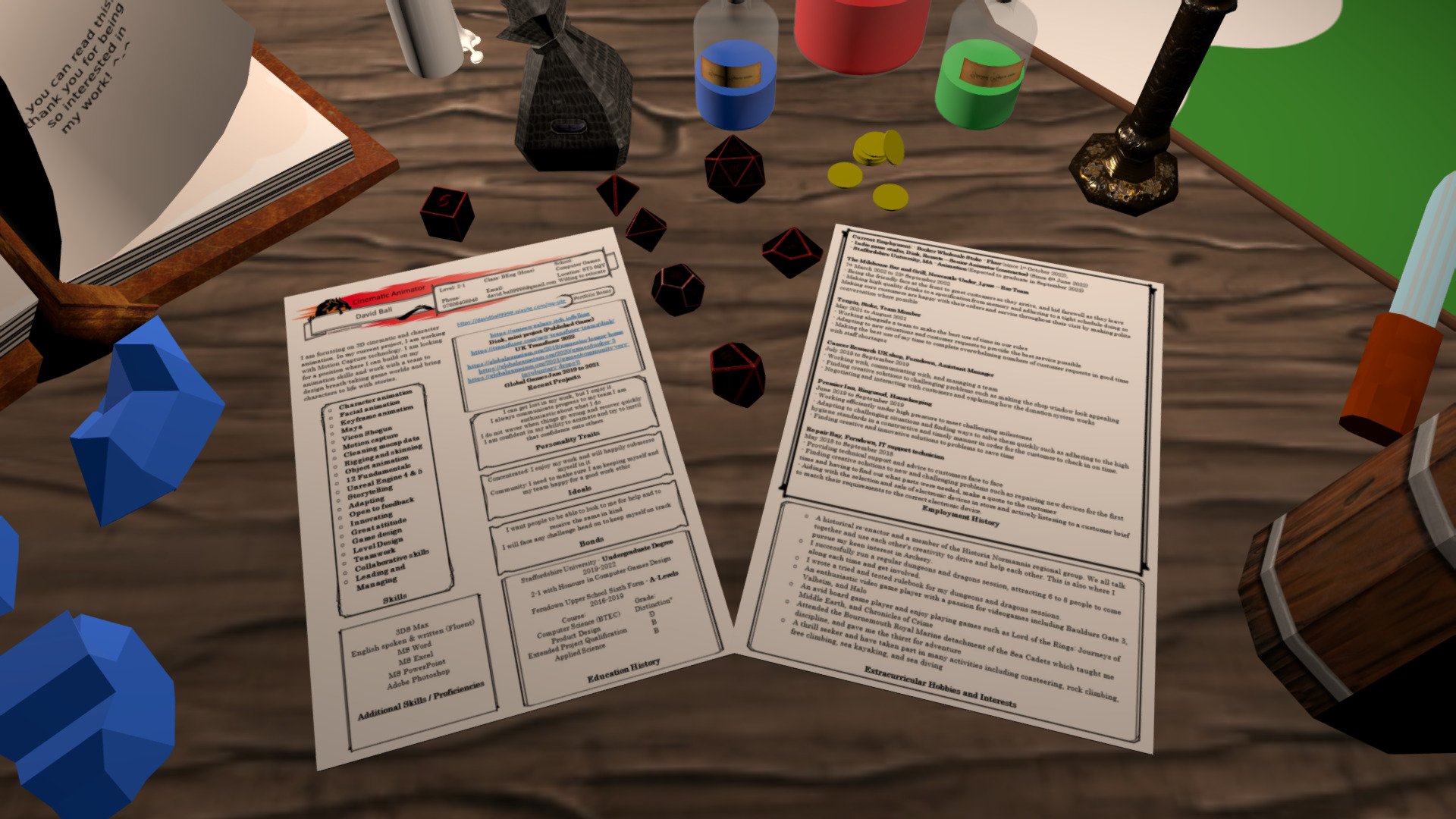 3D CV presentation piece - 3D model by david.ball9998 [edd8d30] - Sketchfab