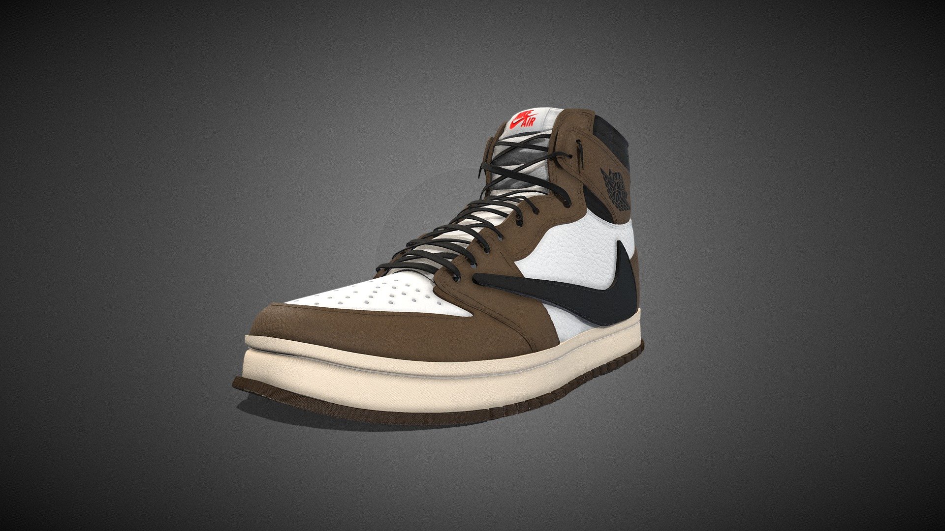 Nike Air Jordan 1 Travis Scott - Buy Royalty Free 3D model by Yezzos ...
