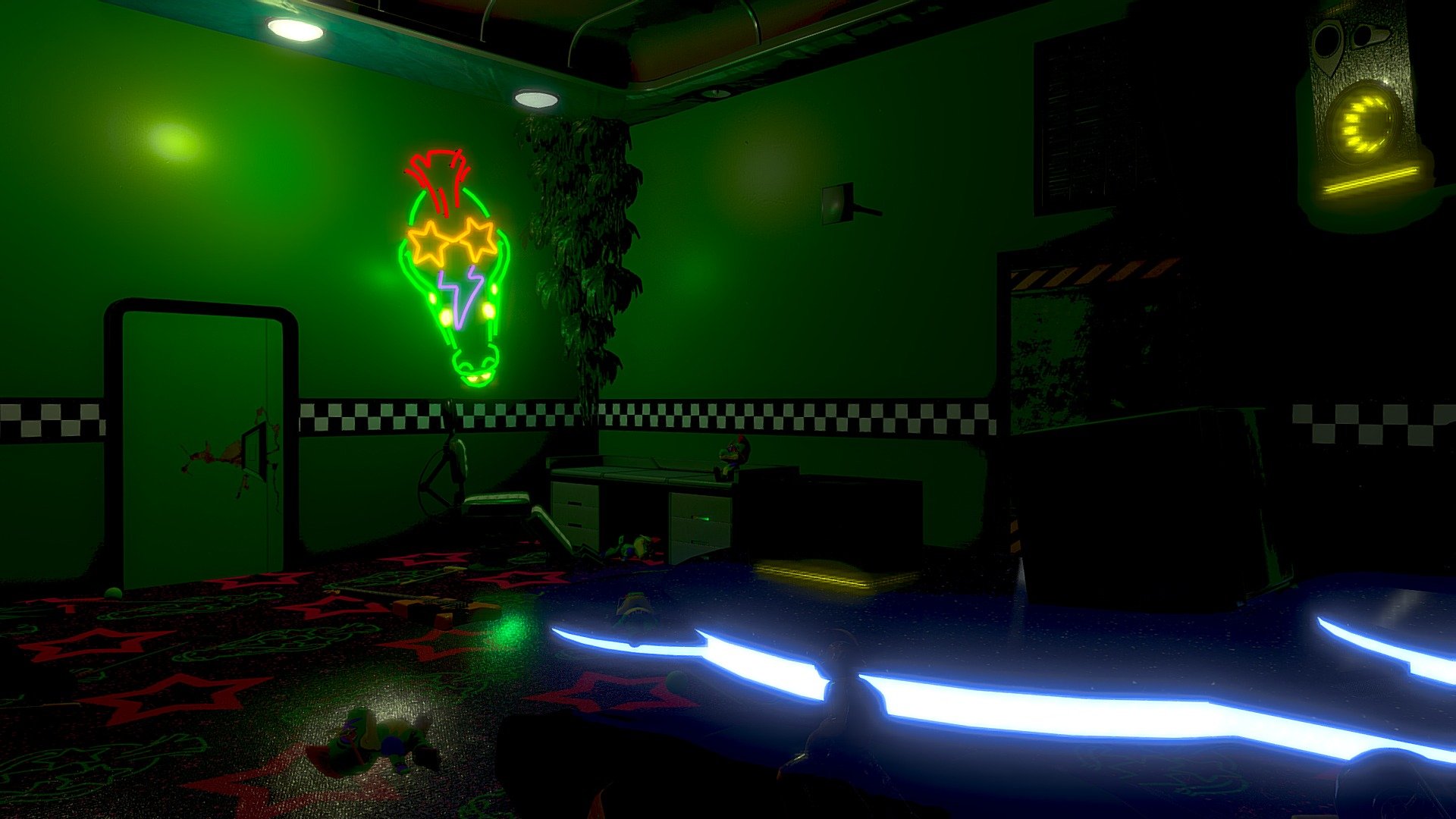 Fnaf SB Montgomery Gator's Green Room - Download Free 3D model by ...