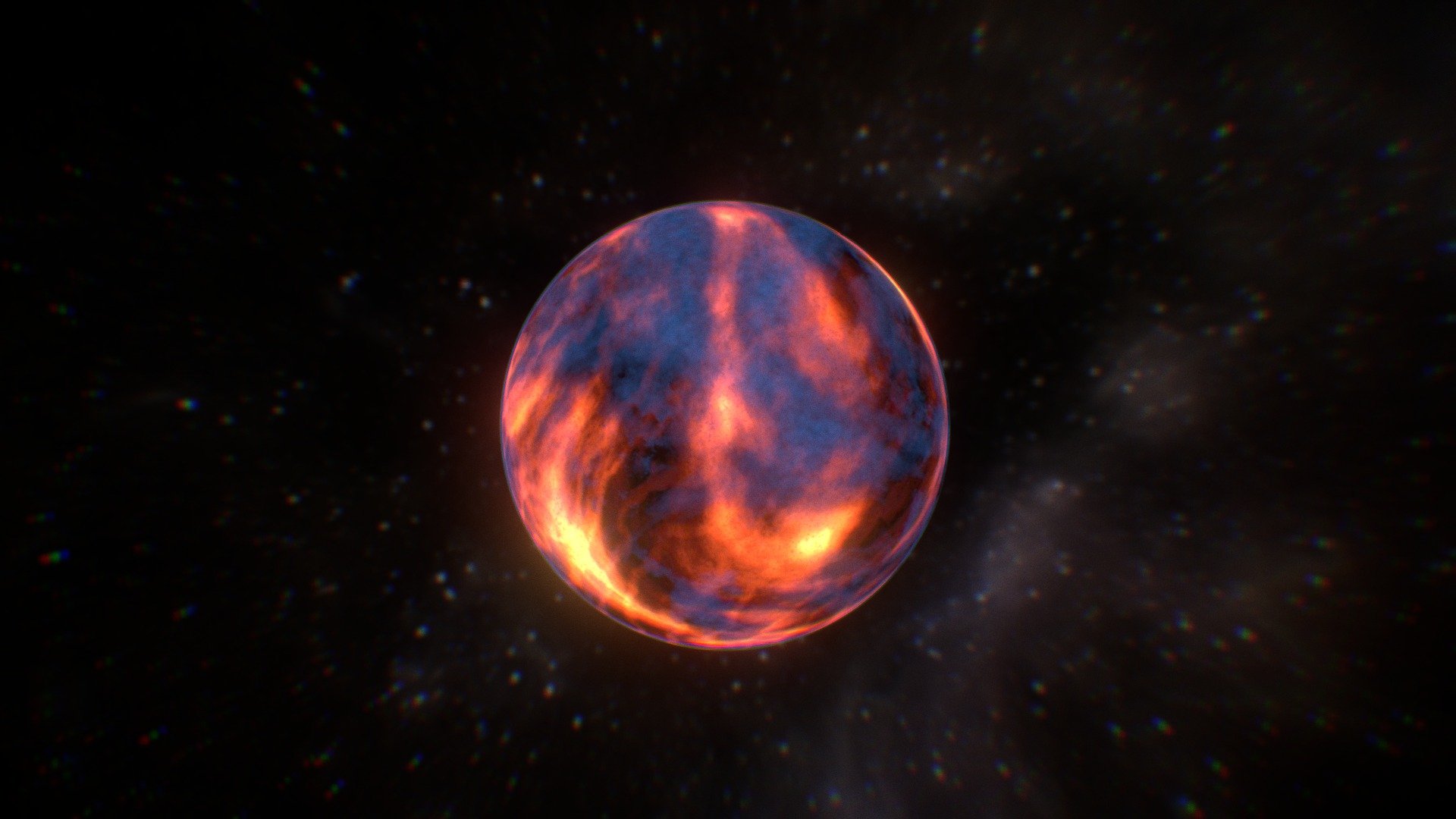 Volcanic world with procedural textures - Download Free 3D model by ...
