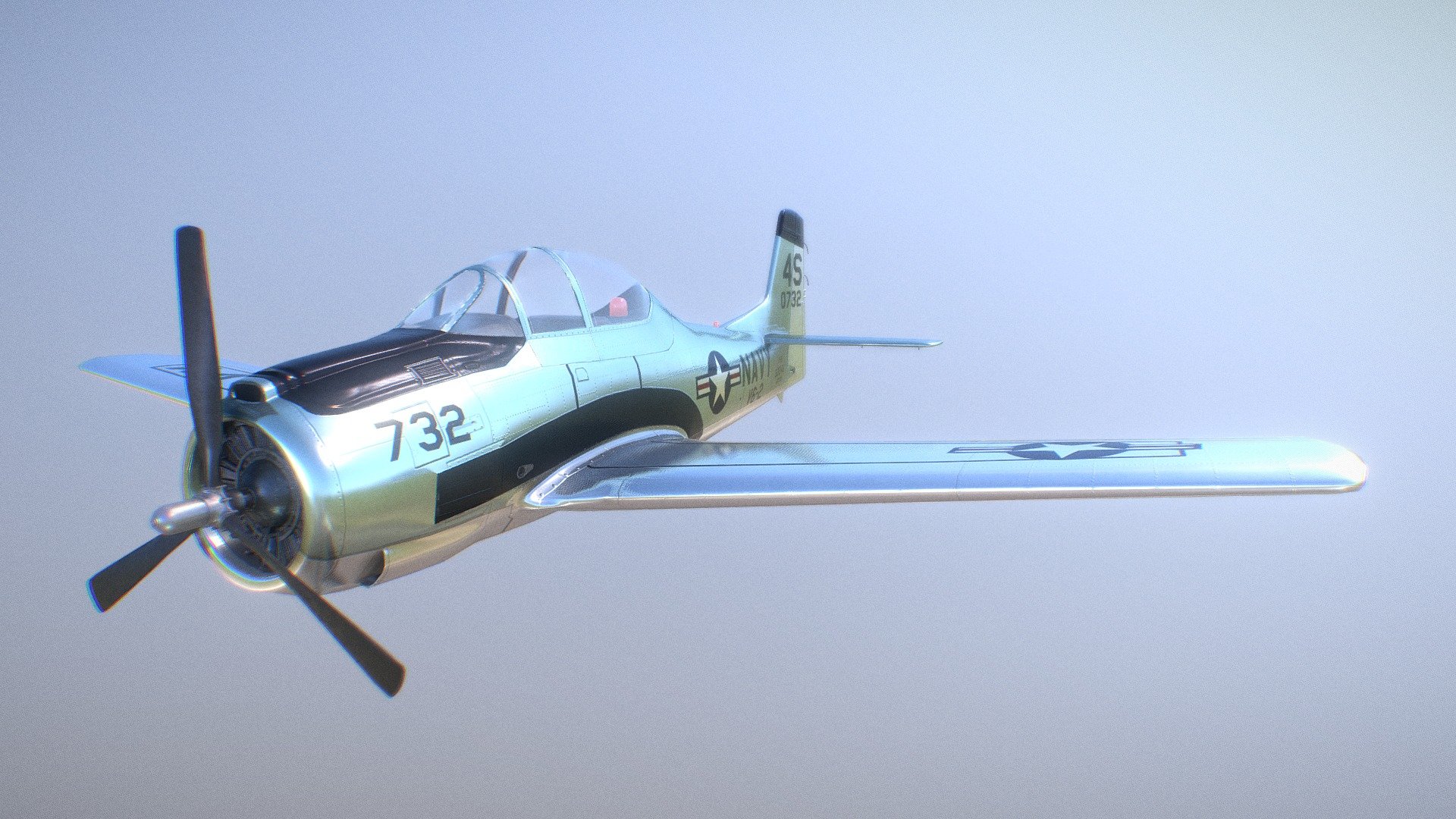 North American T-28 Trojan - Download Free 3D model by Celezt [edde4f8 ...