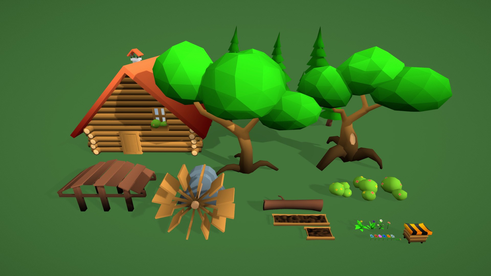 Low poly environment pack from HIVE - Download Free 3D model by Jivko ...