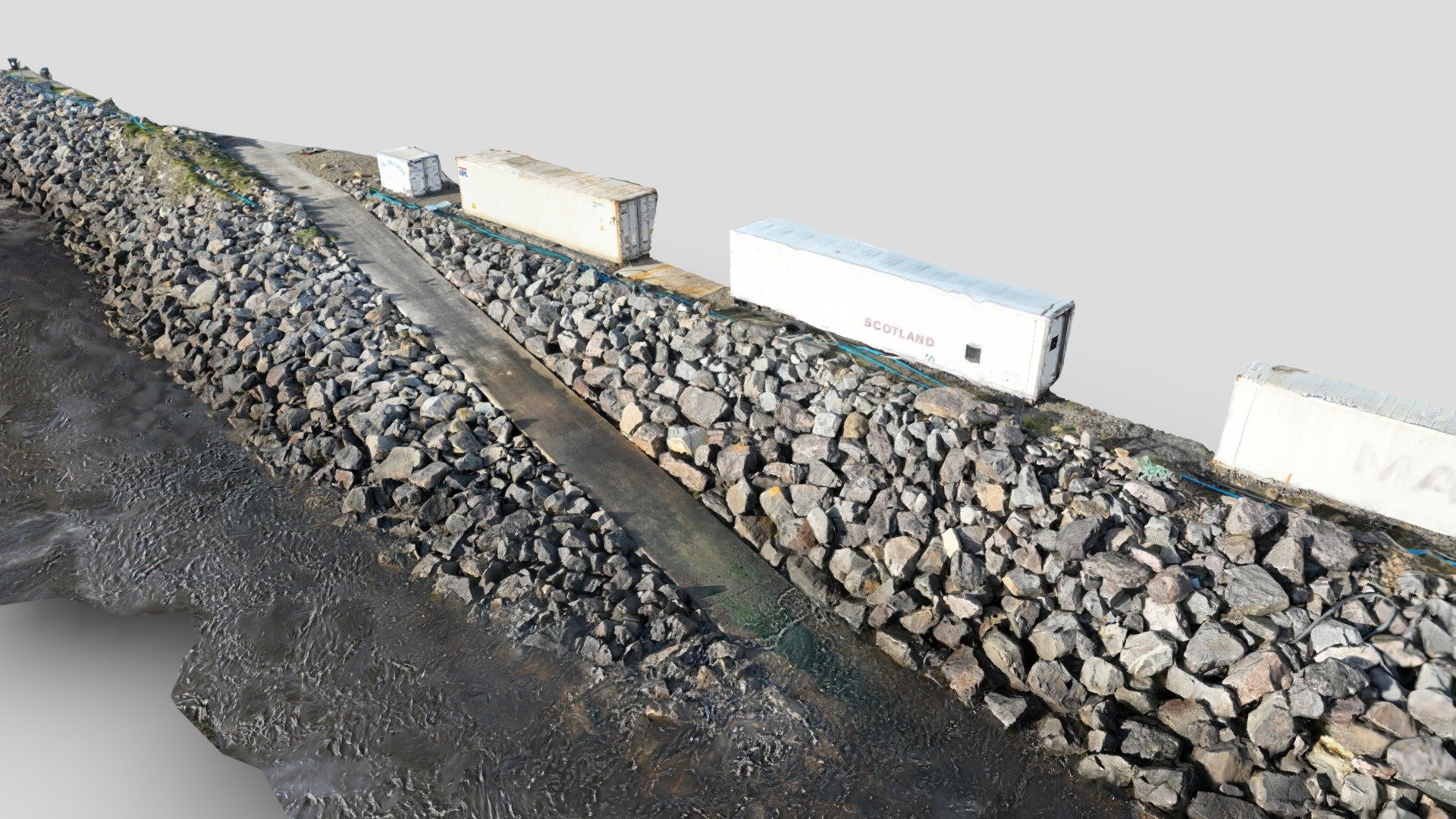 Scrabster reventment rocks harbour - 3D model by Drone Media Scotland ...