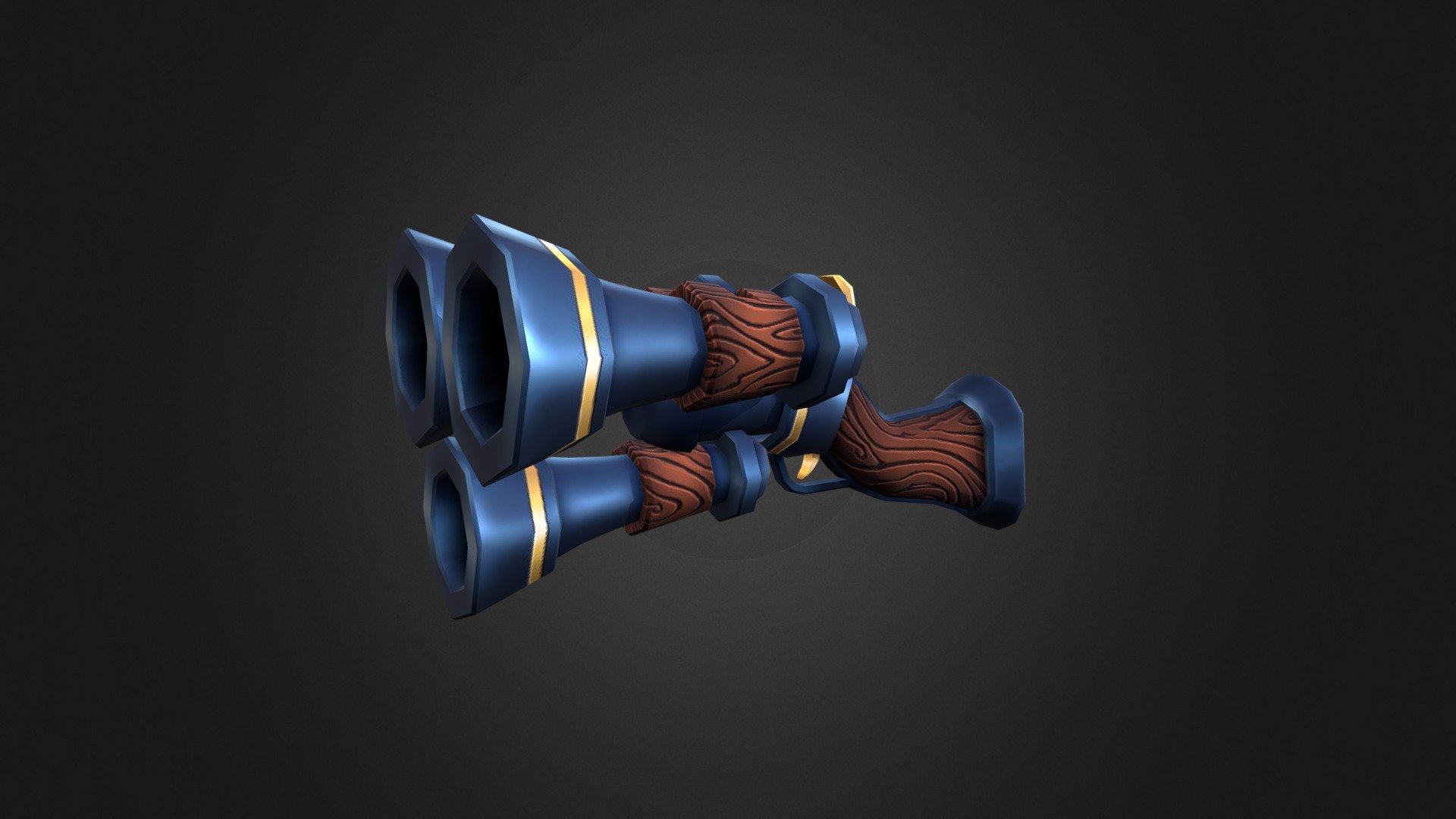 Low Poly Triple Gun - 3D model by Sarah-Myriam Madi (@sarah_myriam_madi ...