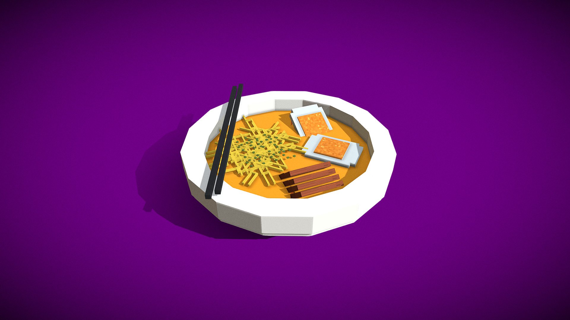 Minecraft Ramen Model - 3D model by Claudio.Gerbino [ede38f8] - Sketchfab