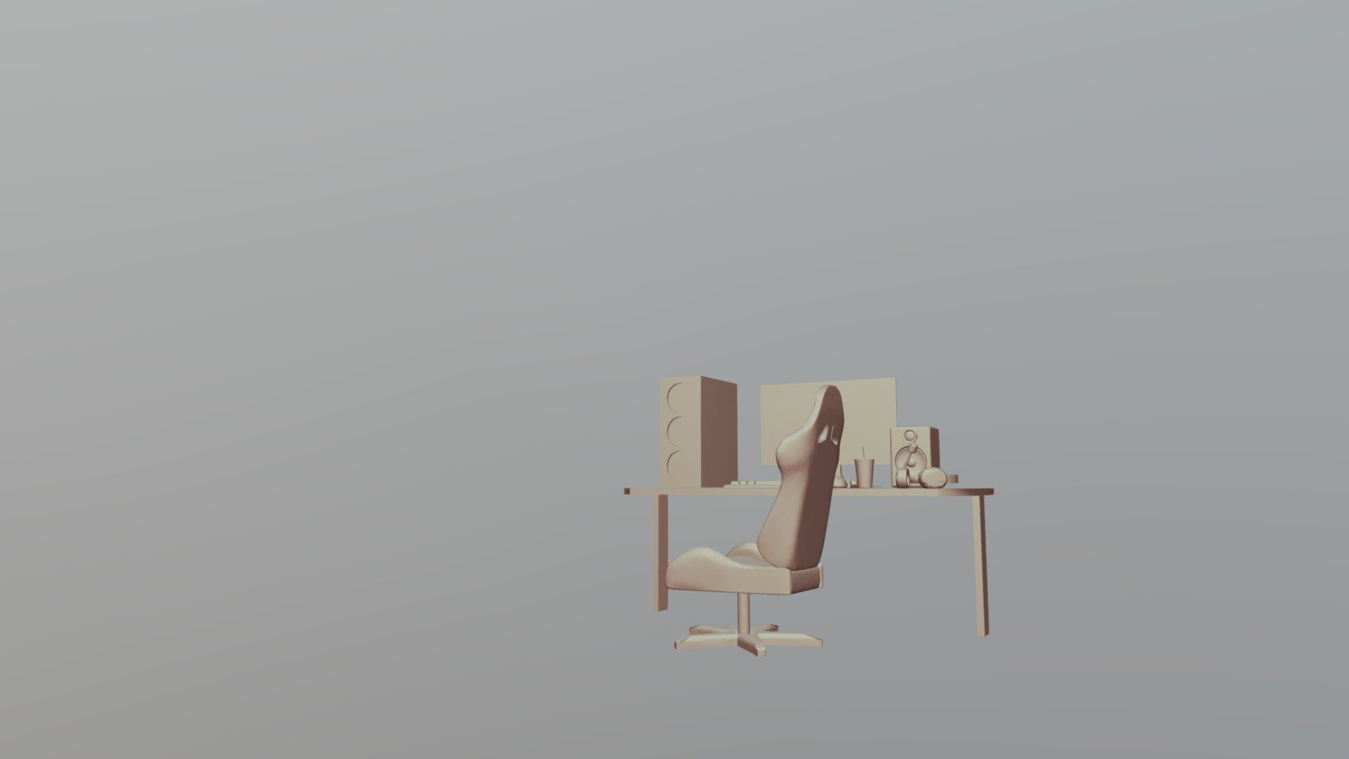 Gaming PC and desk setup - Download Free 3D model by tincadboi [ede895c ...