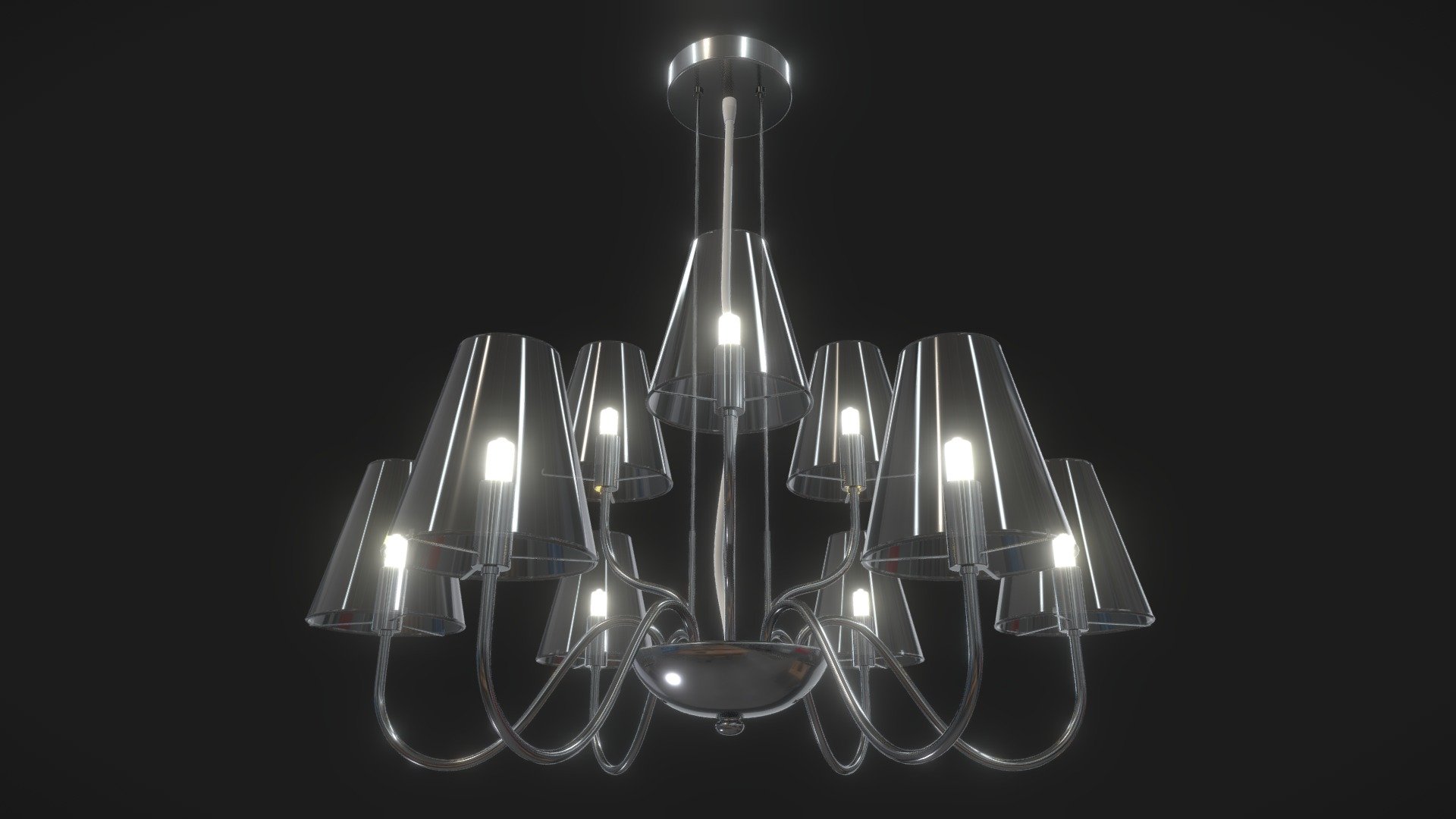 Chandelier Silba 9L - Buy Royalty Free 3D model by trimitek [ede8aea ...