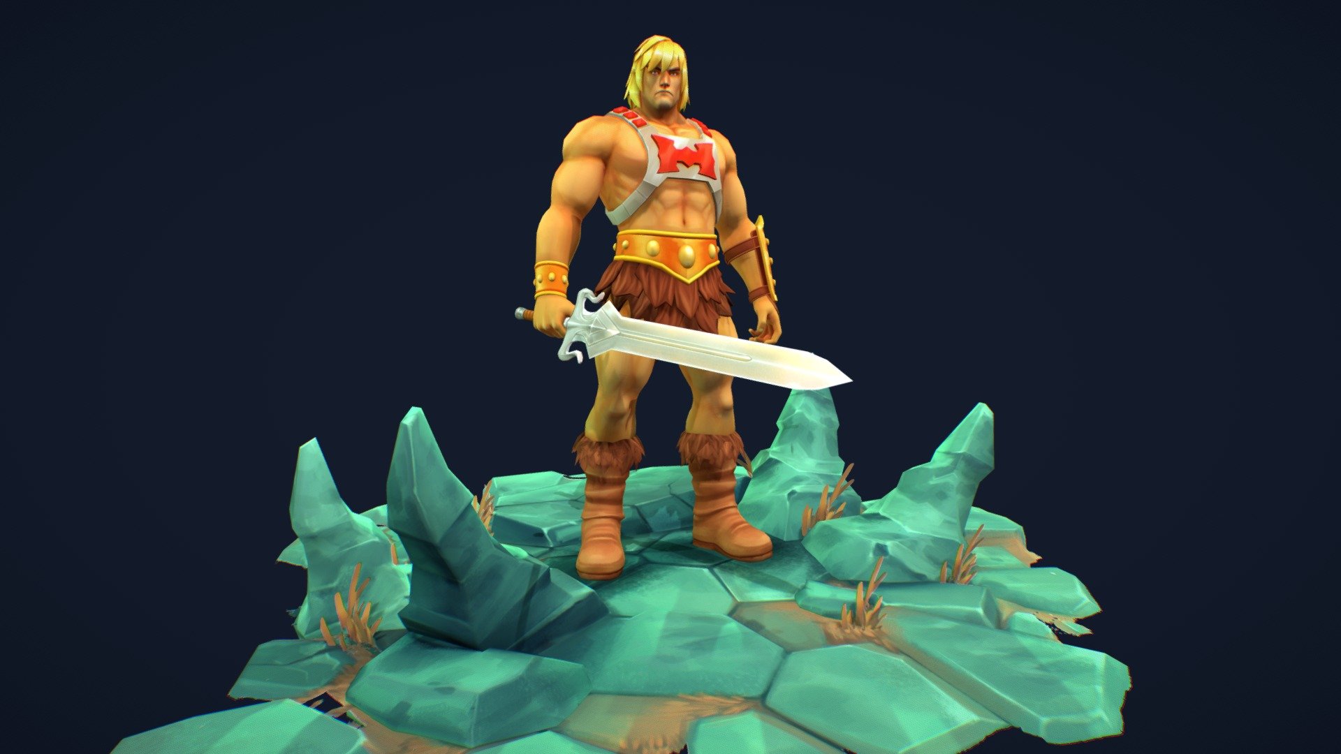 Heman Game ready Hand Painted - 3D model by Damian Graff (@Dark-Dag ...