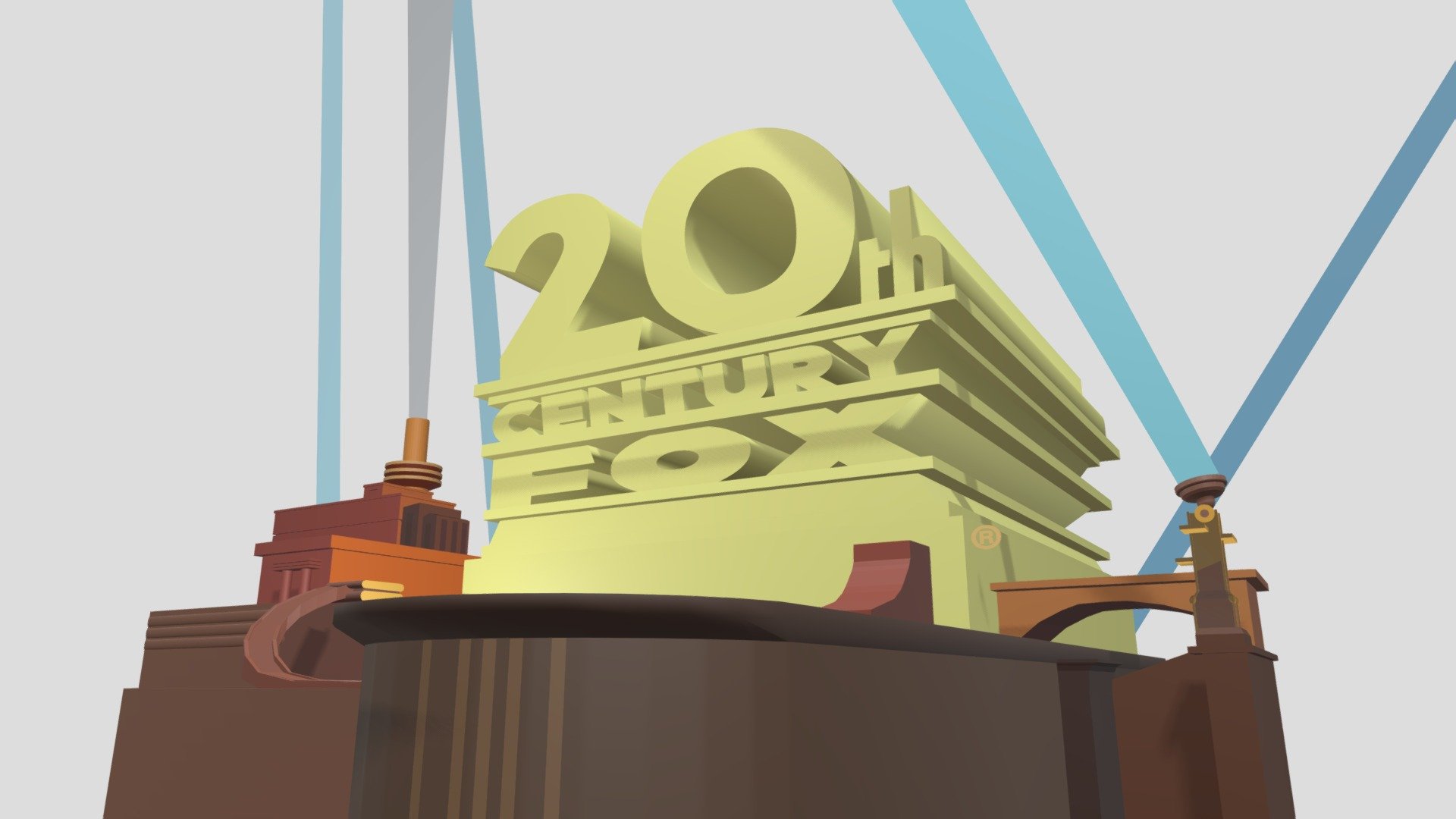 20th Century Fox 1981 logo remake 4_3 Screen V3 - 3D model by EZRA the ...