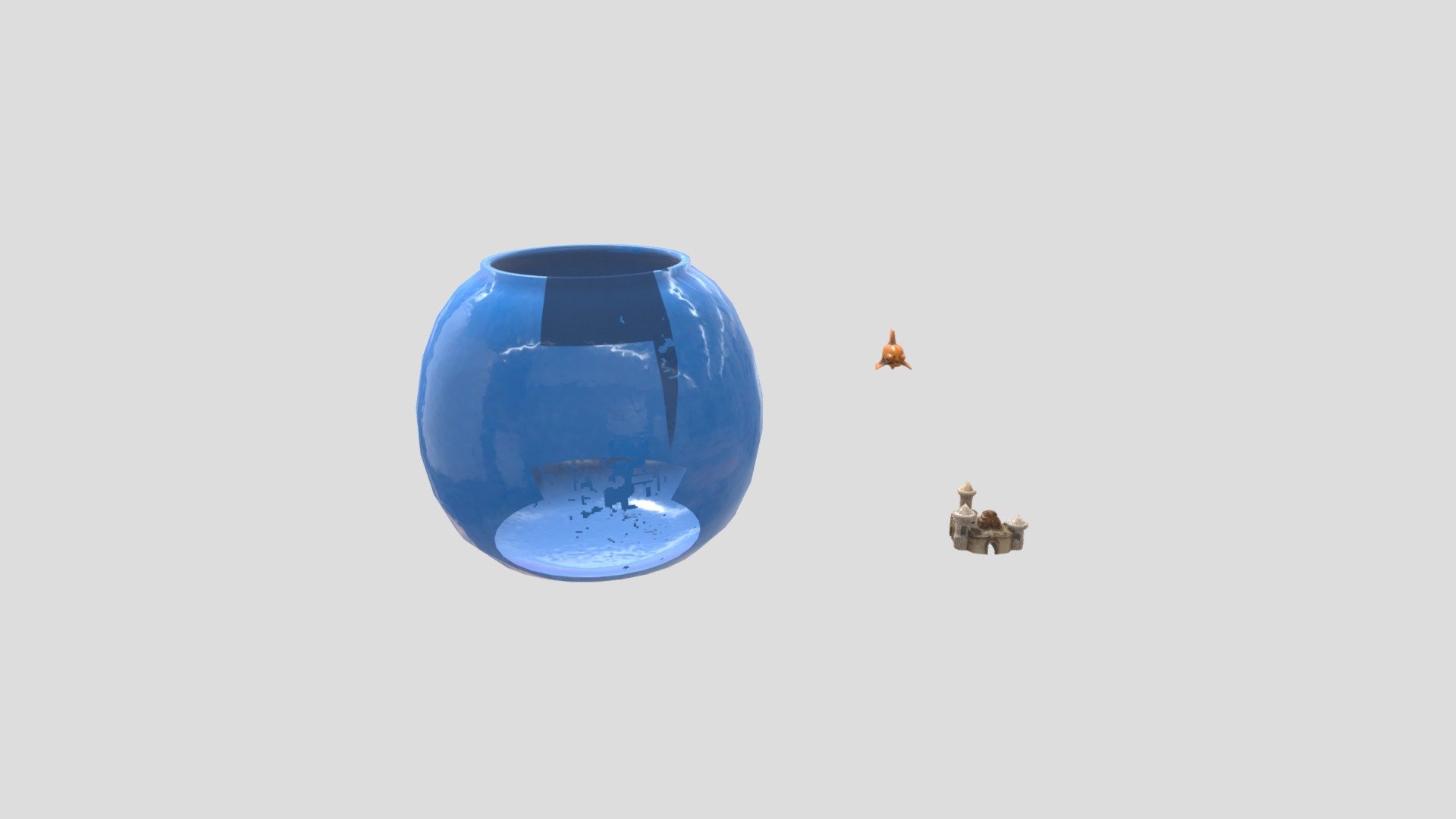 Fishbowl and prop - 3D model by ChrisMT [edf2676] - Sketchfab