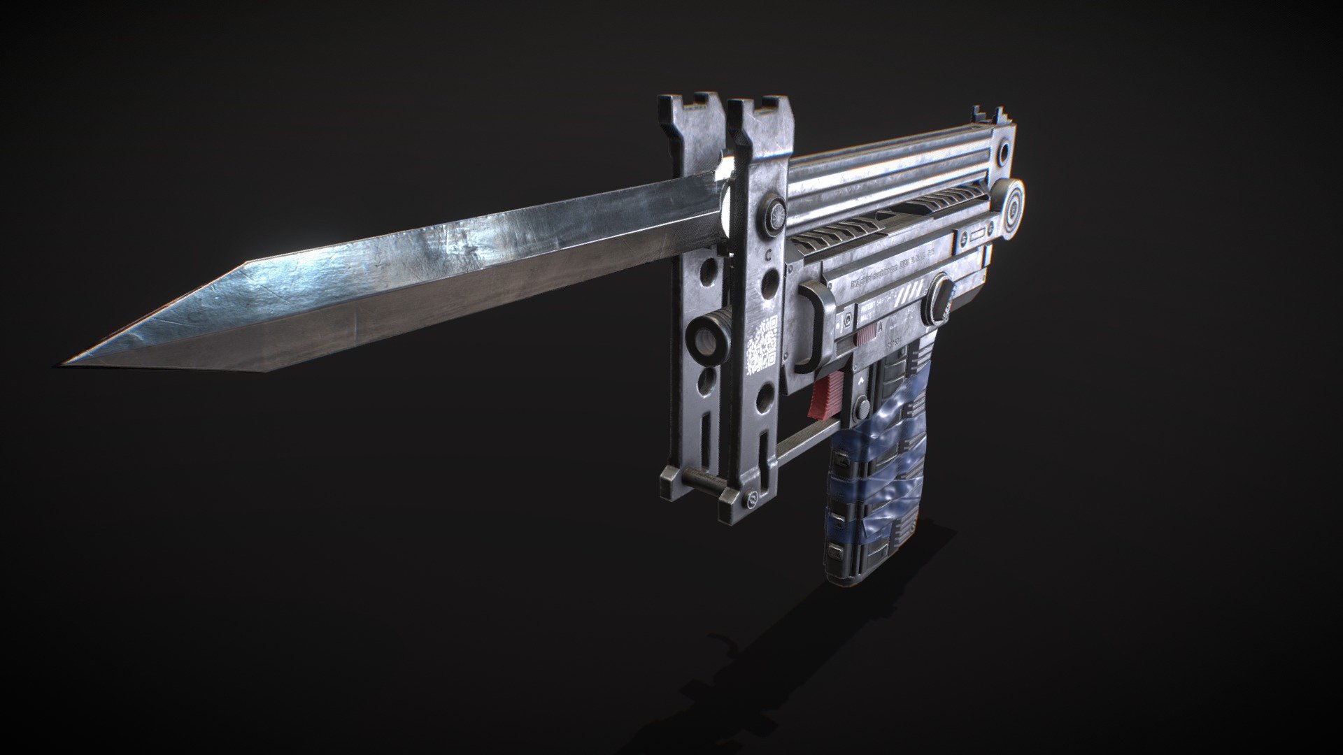 Submachine gun "PP4" - Melee Option - 3D model by pro100voron [edf66e2 ...