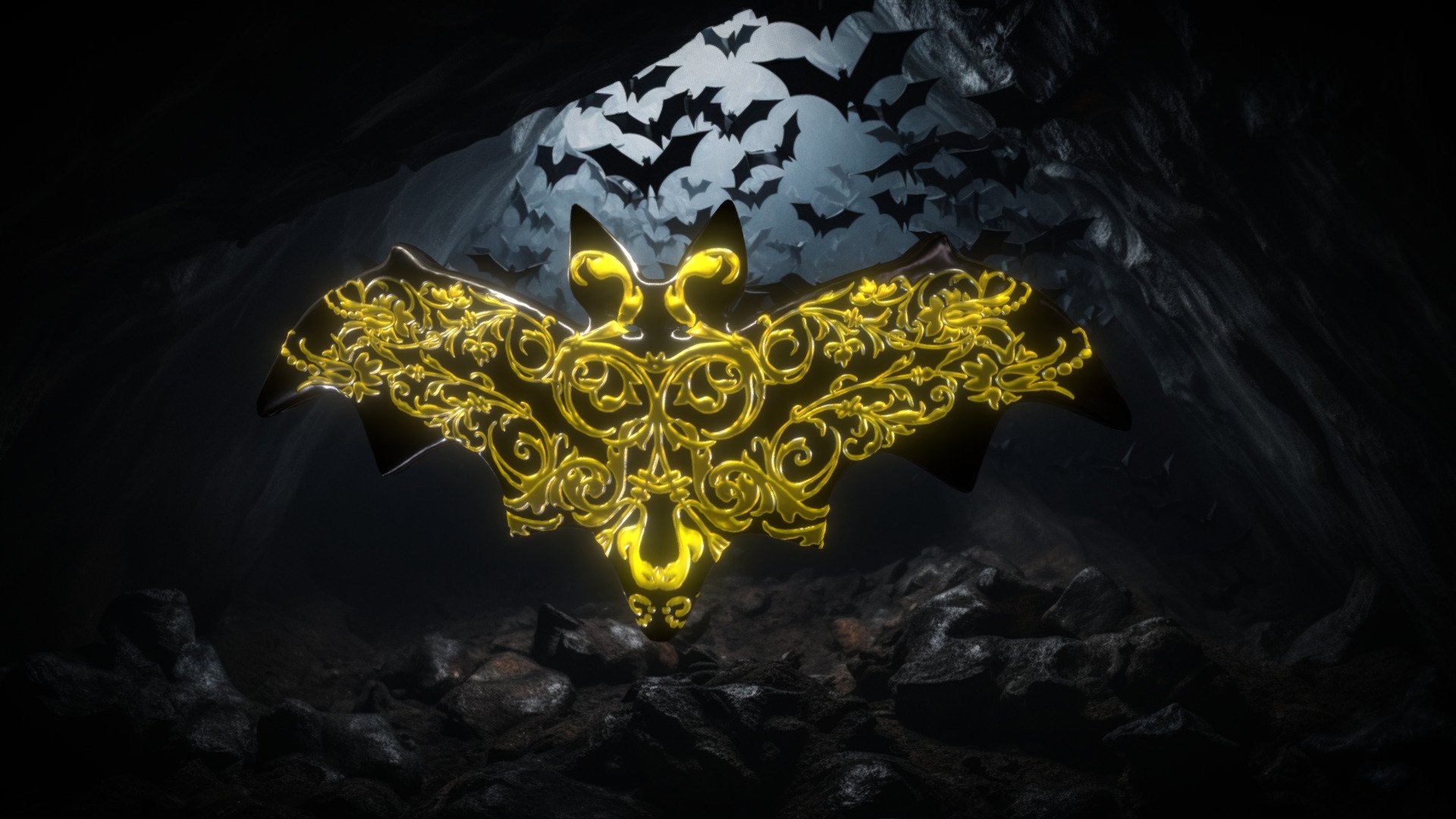 Engraved Support Bat Token - Buy Royalty Free 3D model by Eve Bat ...