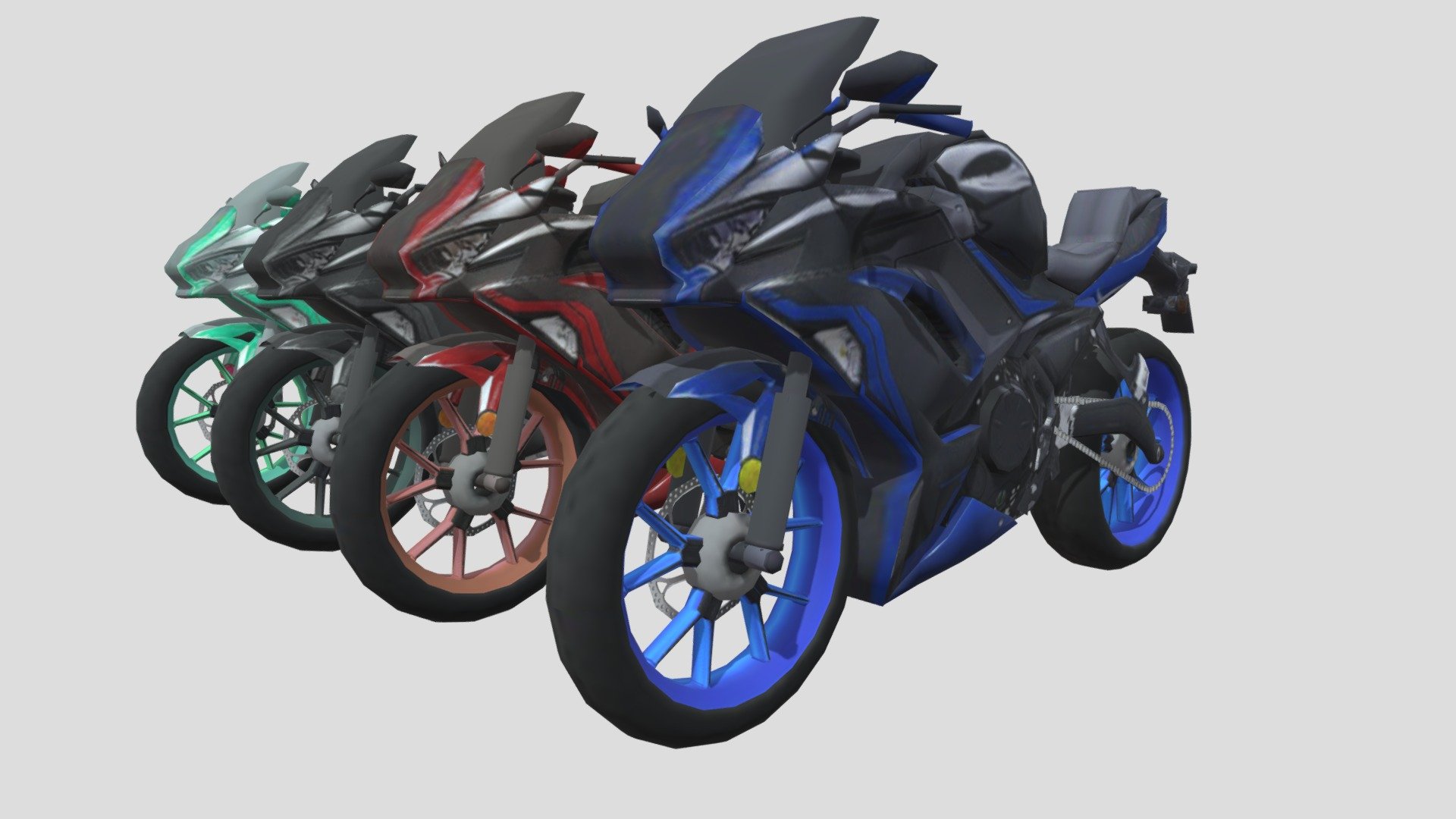 Lowpoly Motorbike 3D models - 3D model by Collection Center (@minibee ...