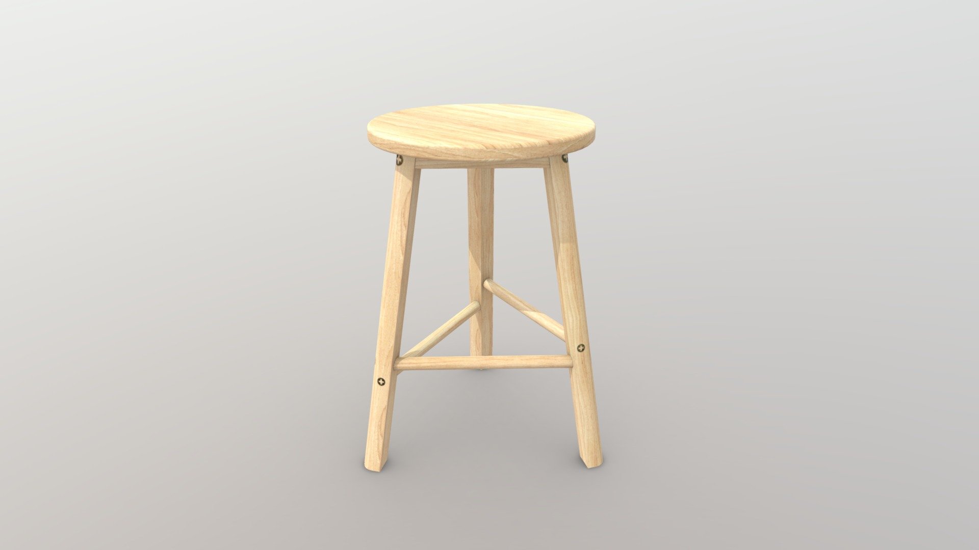 Solid wood 450 stool - Buy Royalty Free 3D model by interior model ...