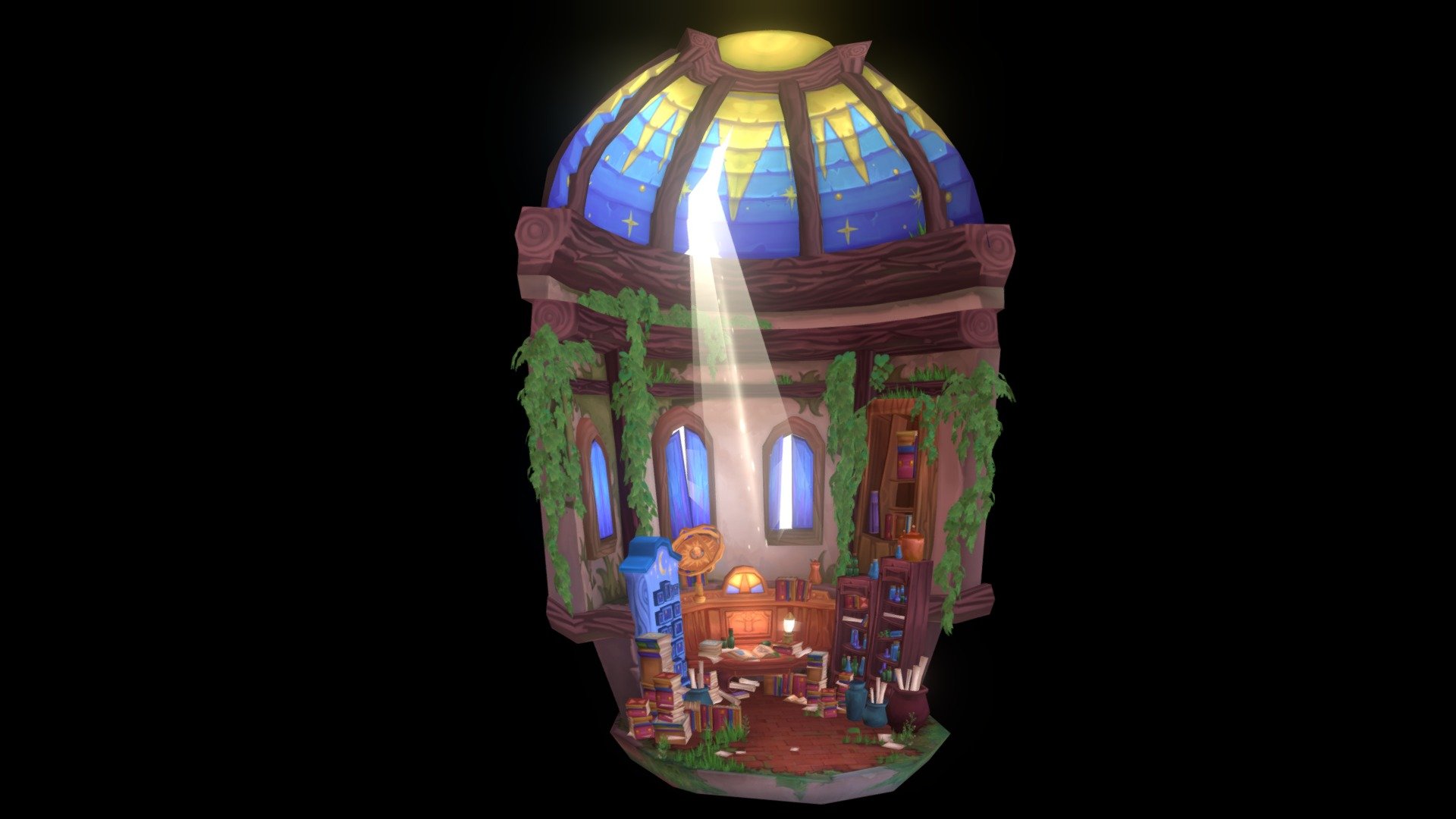 Arch Studyroom - 3D model by cindy (@CHSINI2) [ee0137b] - Sketchfab